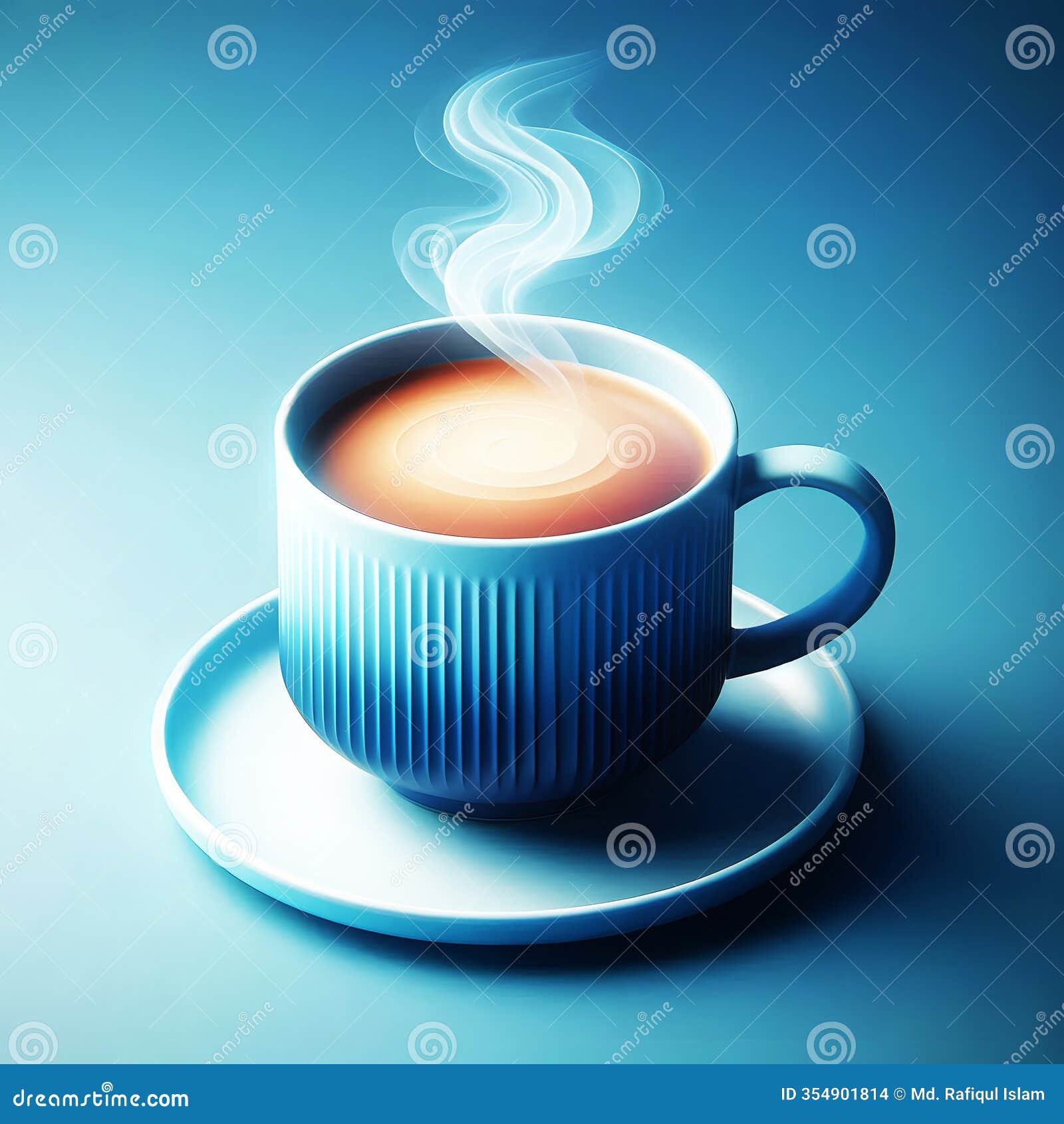 Mug Mockup Blue Color Clean Design Well Decorated with Biscuits Stock ...