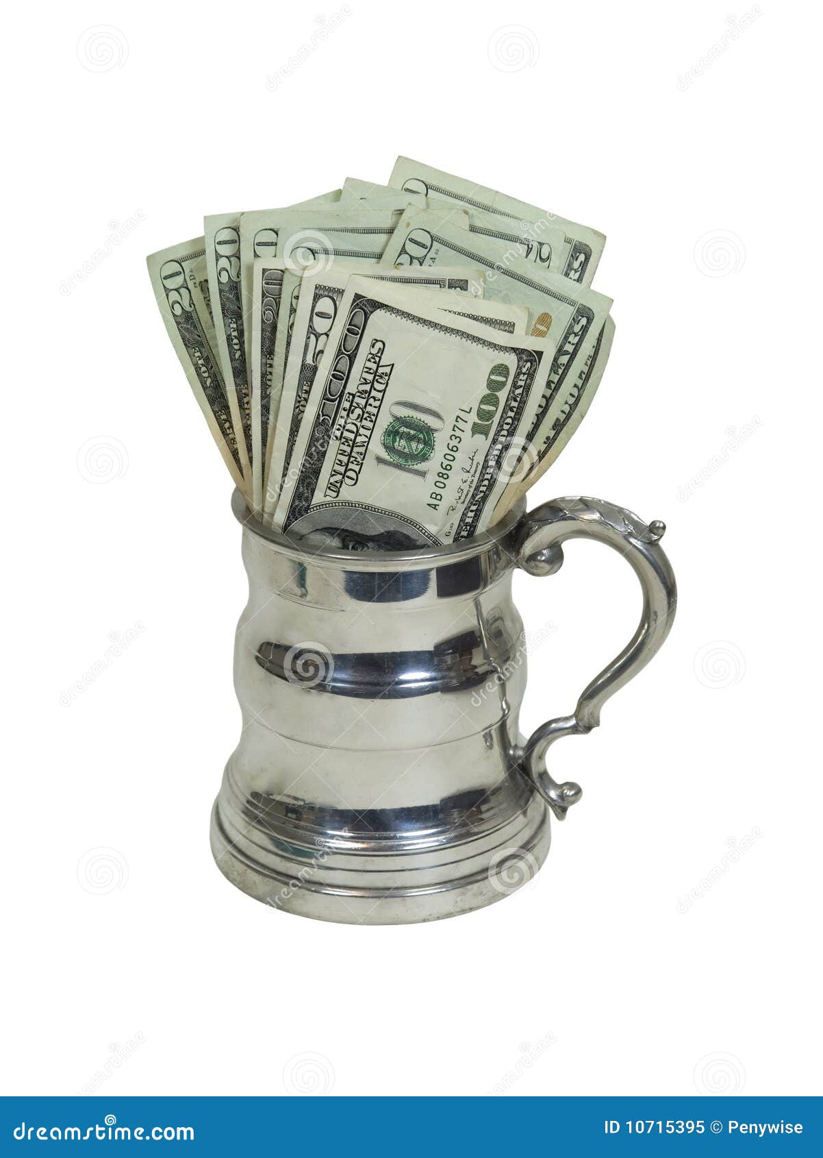 Mug of money stock image. Image of riches, balance, hold - 10715395