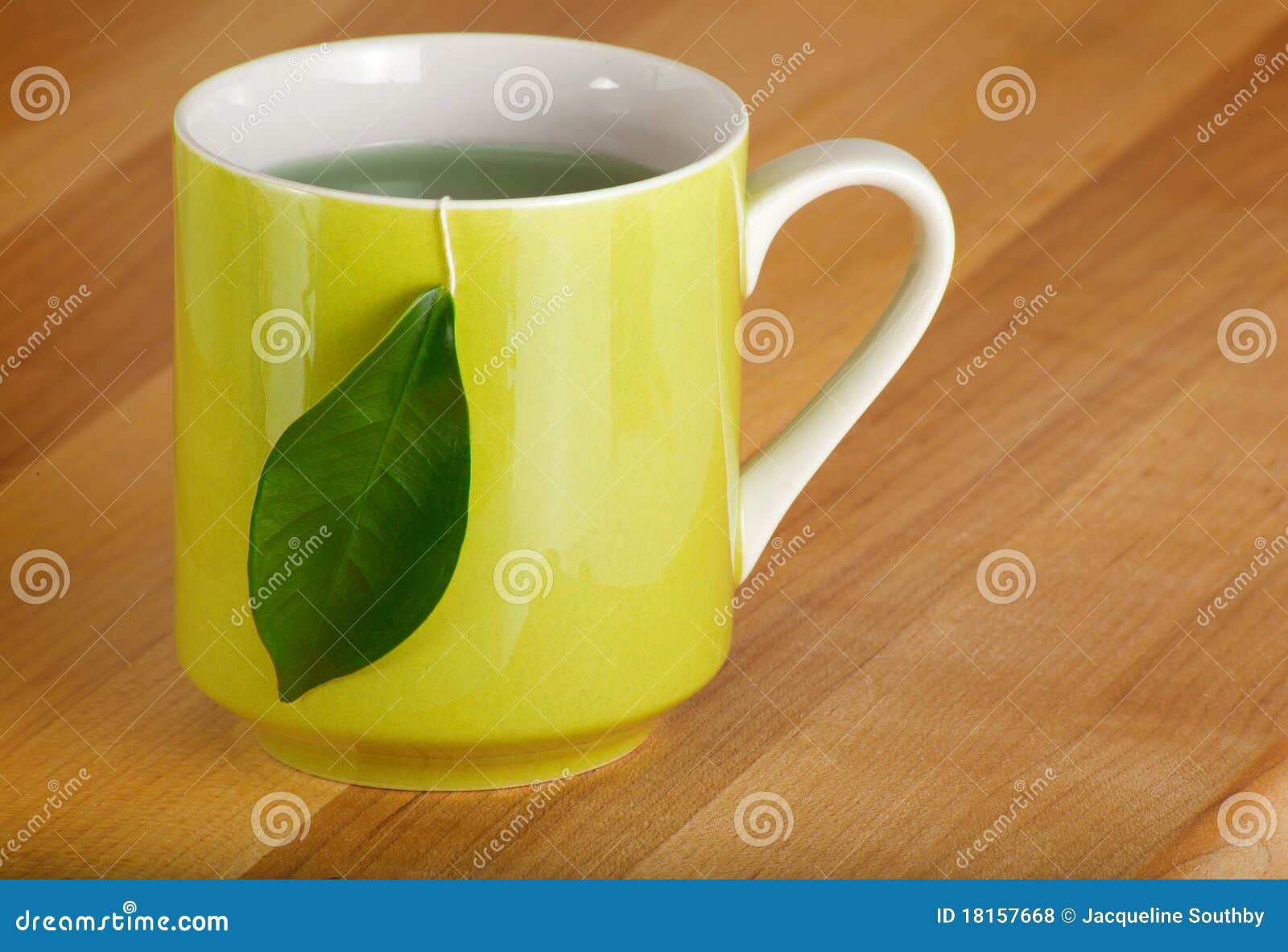 Mug of Organic Green Tea stock photo. Image of horizontal - 18157668