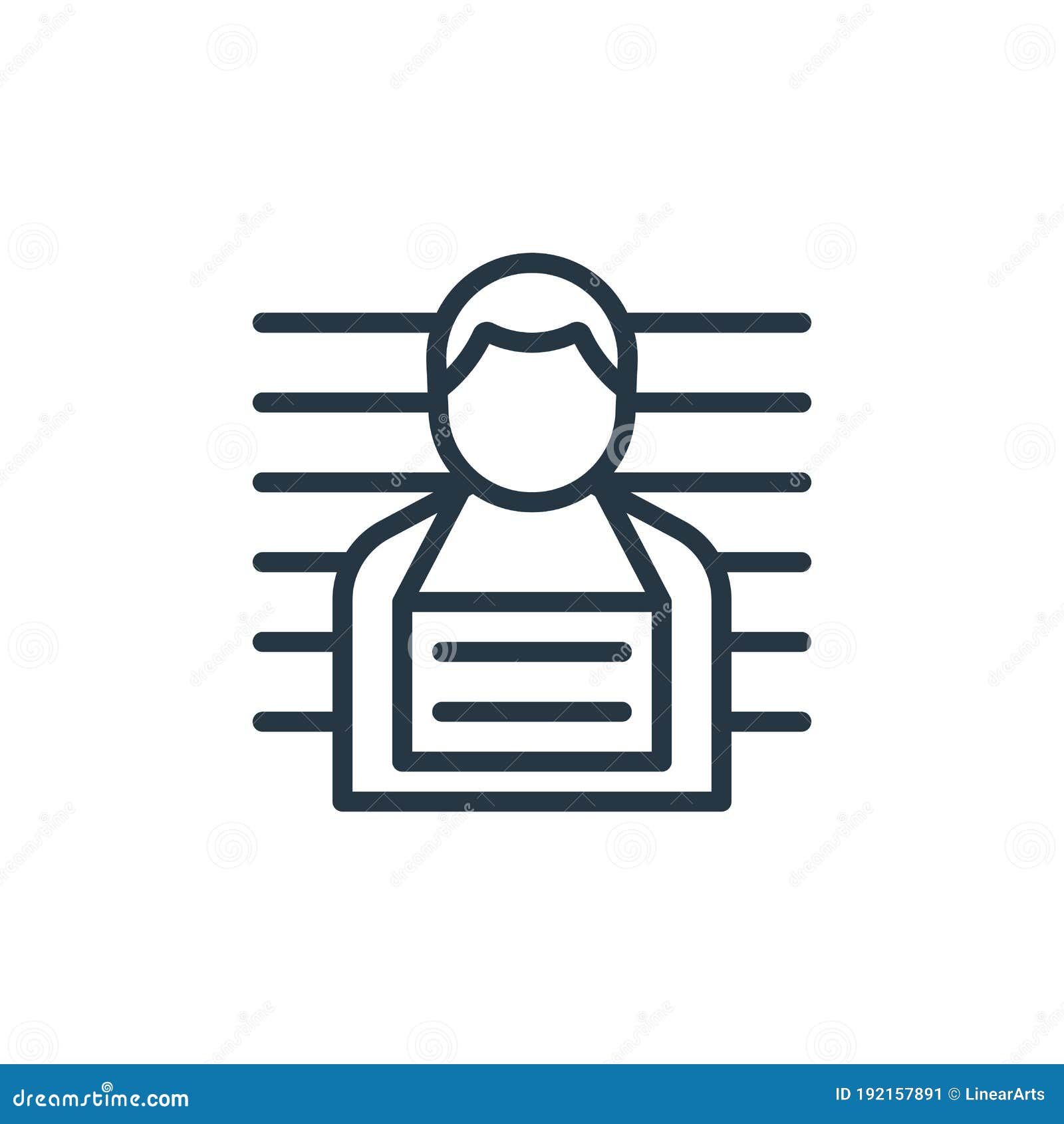 Mug Shot Icon Vector from Crime Concept. Thin Line Illustration of Mug ...
