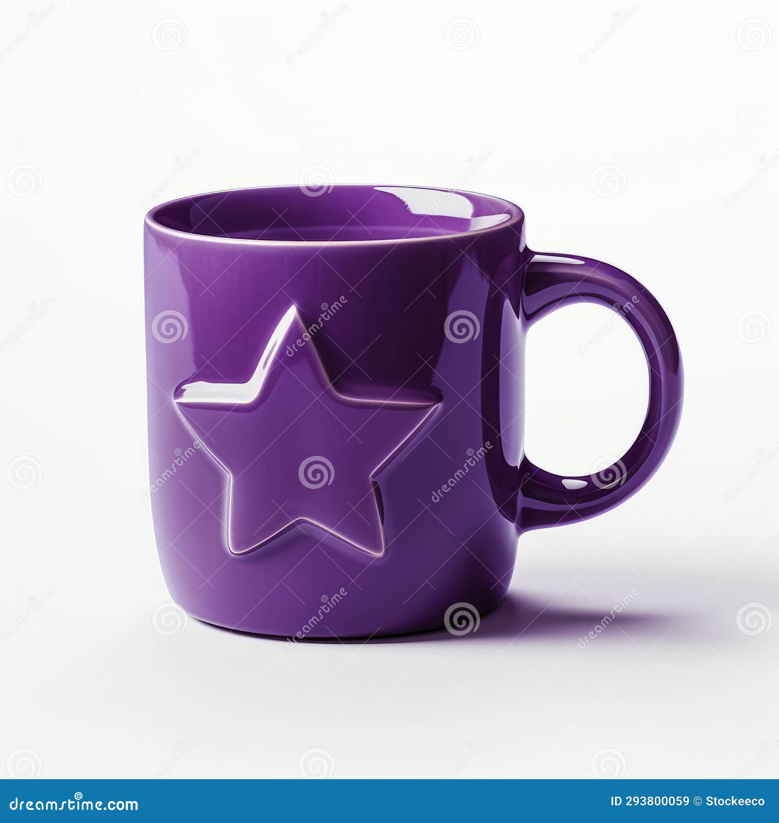 Purple Star Mug Mock Up with Realistic Attention To Detail Stock ...