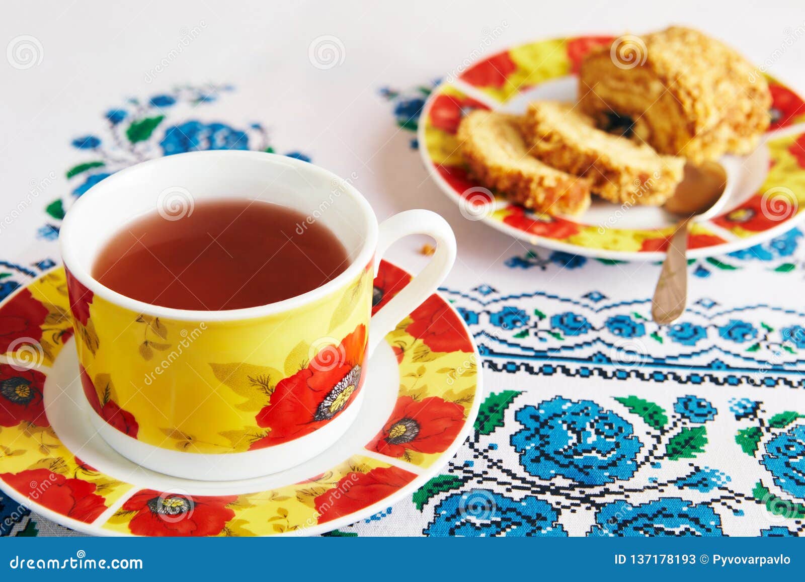 Mug with tea stock image. Image of spoon, beverage, tasty - 137178193