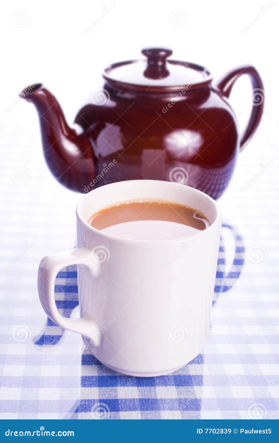Mug of tea and pot stock image. Image of drink, fresh - 7702839