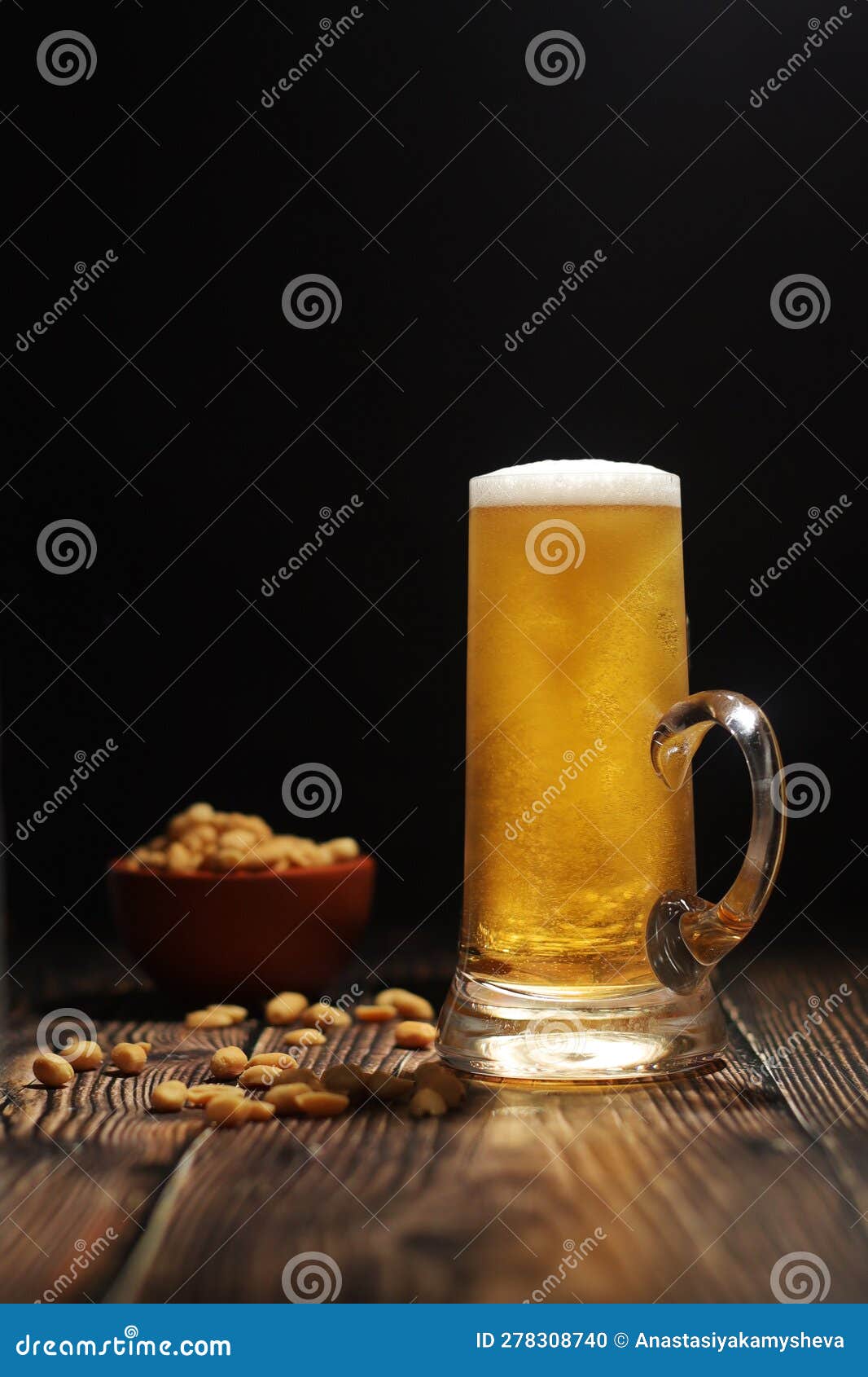 A Mug with Traditional German Lager Beer Stock Photo - Image of bubbles ...