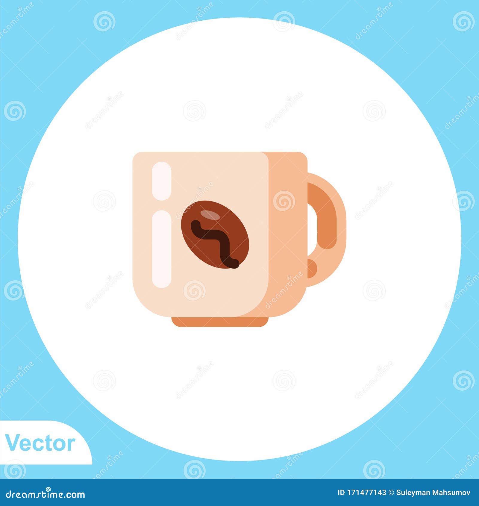 Mug Vector Icon Sign Symbol Stock Vector - Illustration of espresso ...