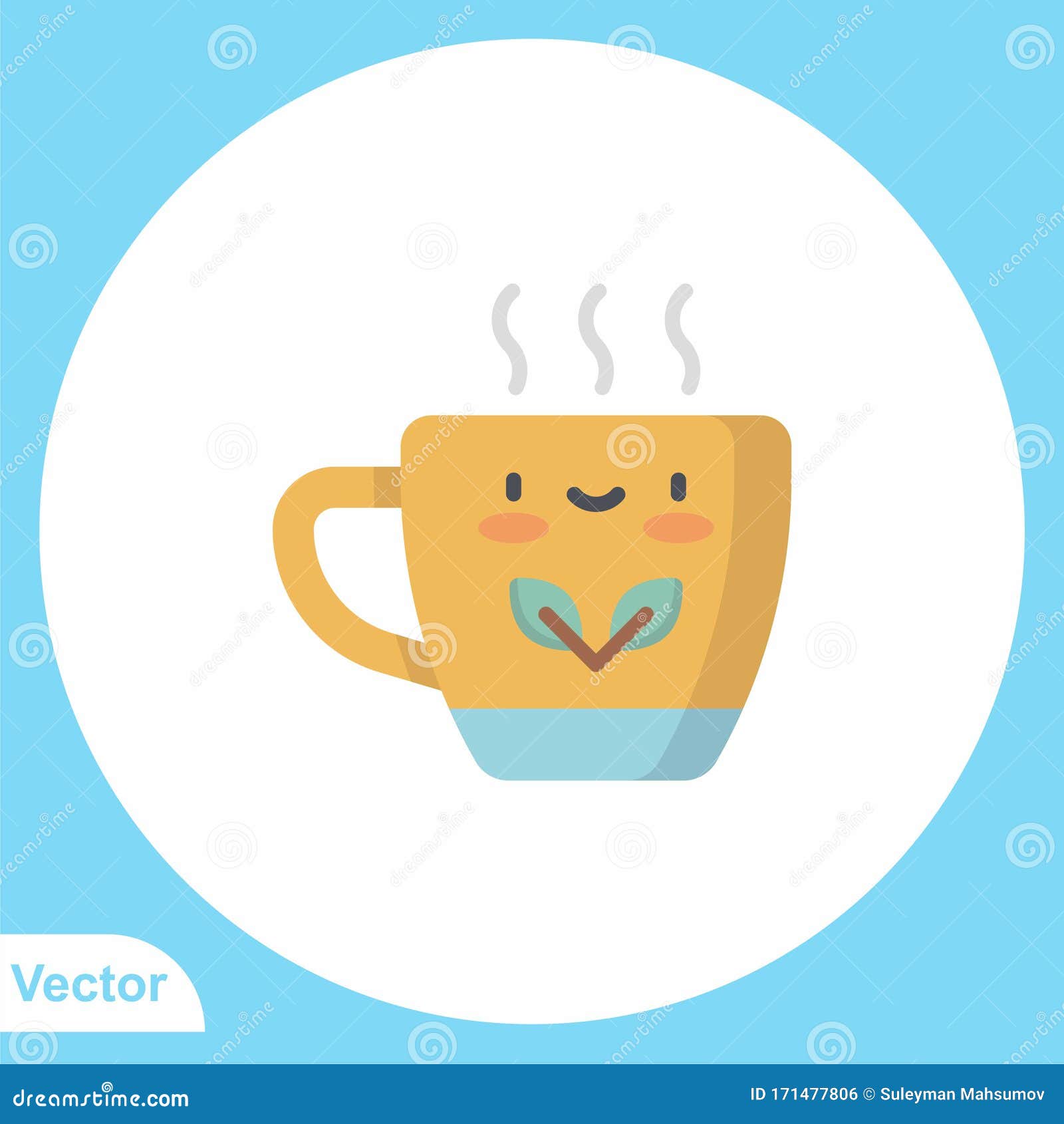 Mug Vector Icon Sign Symbol Stock Vector - Illustration of break ...