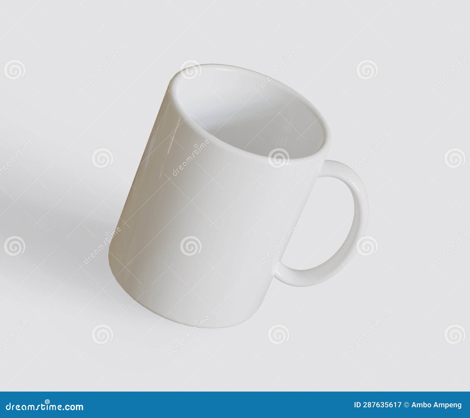 Mug White Color and Realistic Texture Stock Illustration - Illustration ...