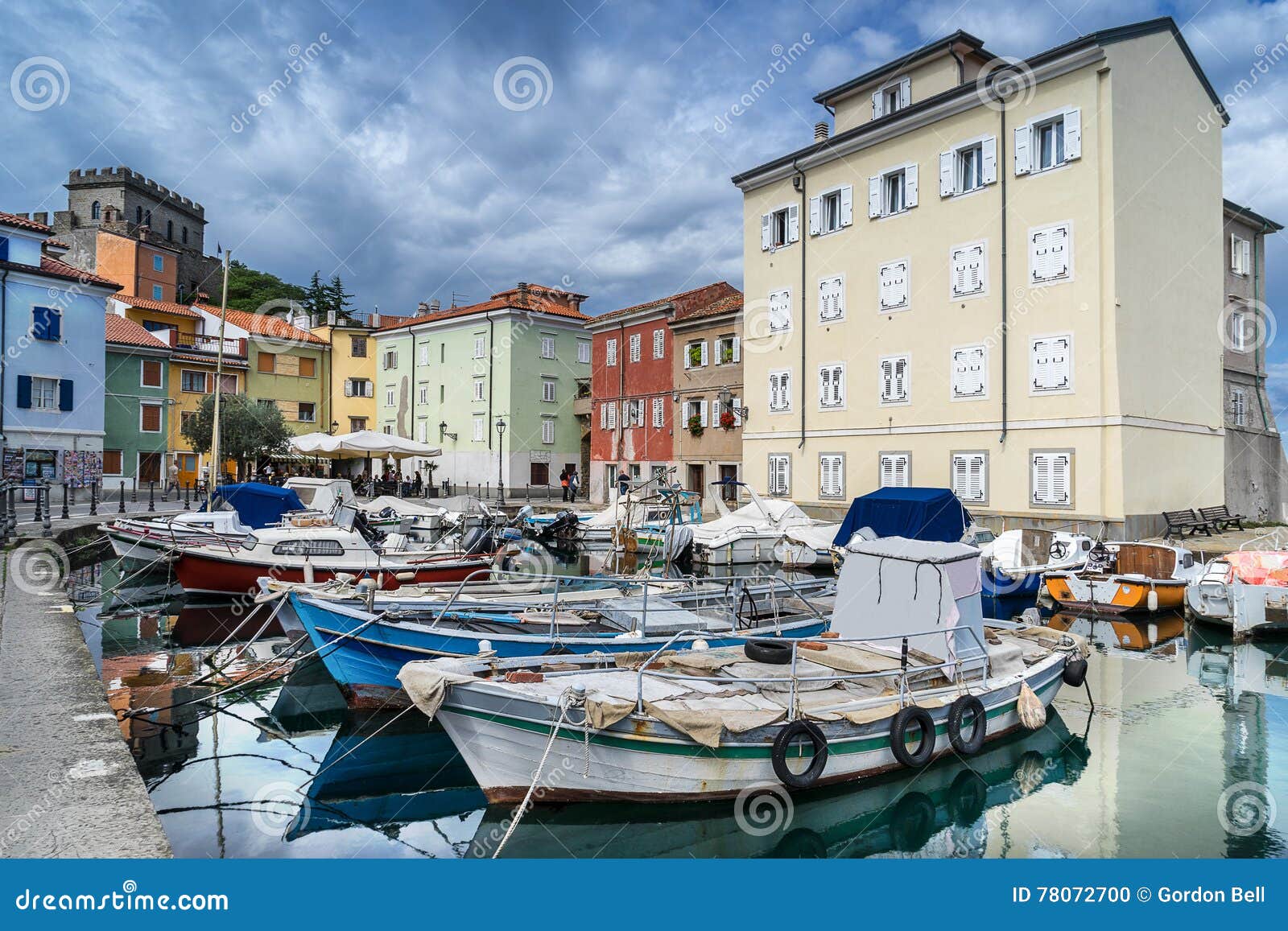 Muggia harbour stock photo. Image of europe, friuli, muggia - 78072700