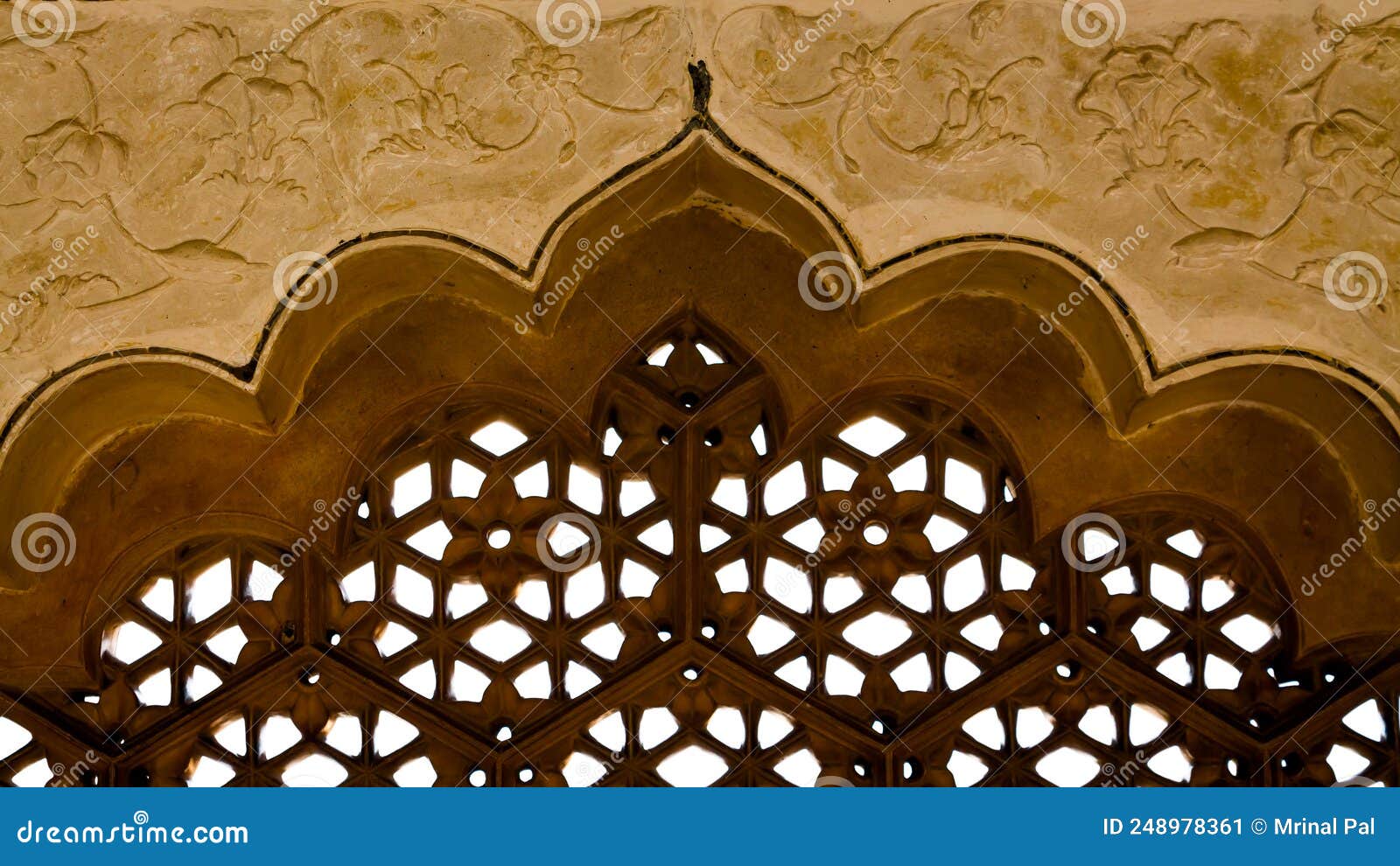 Light Coming through the Stone Lattice Window Stock Image - Image of ...