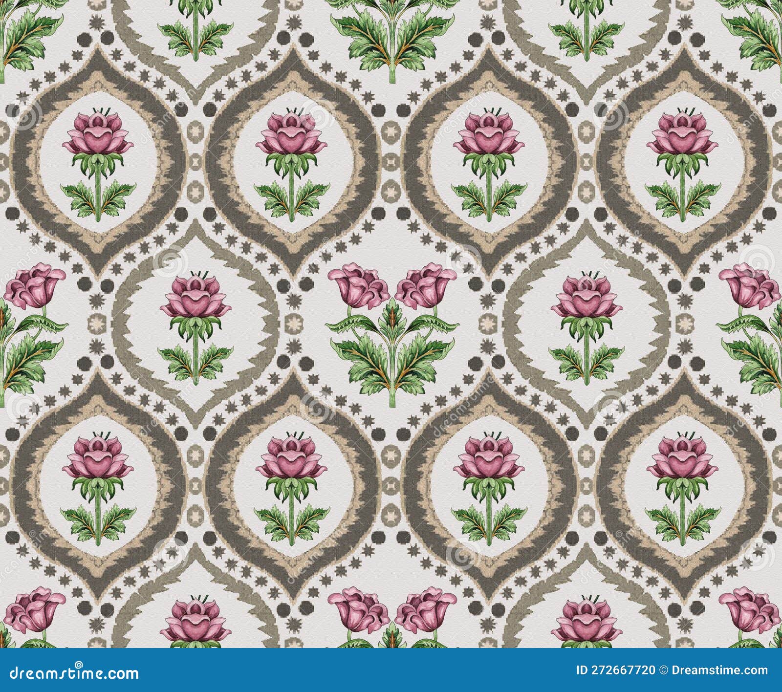 Mughal Pattern Geometric Background Stock Illustration - Illustration ...