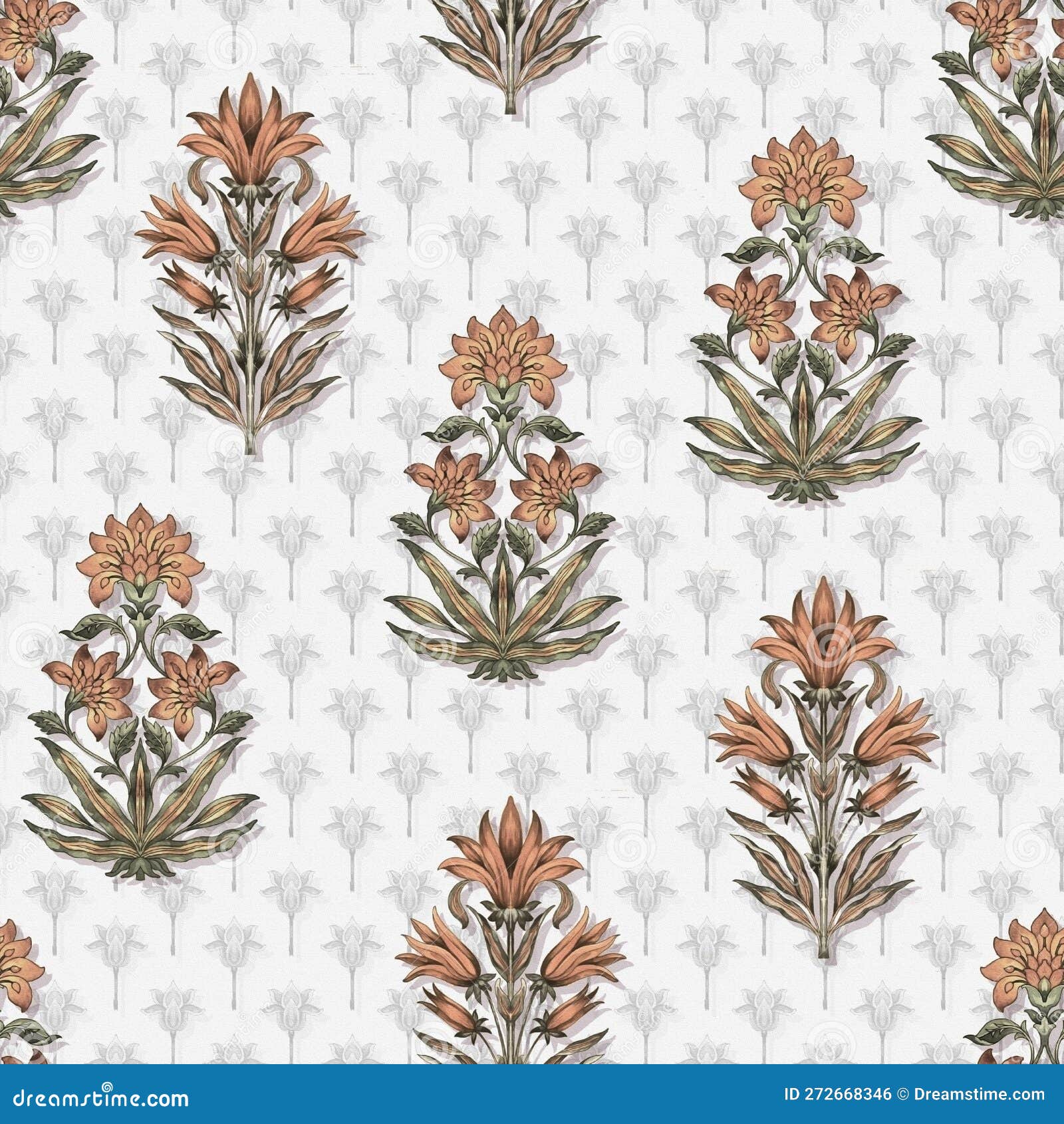 Mughal Pattern Geometric Background Stock Illustration - Illustration ...