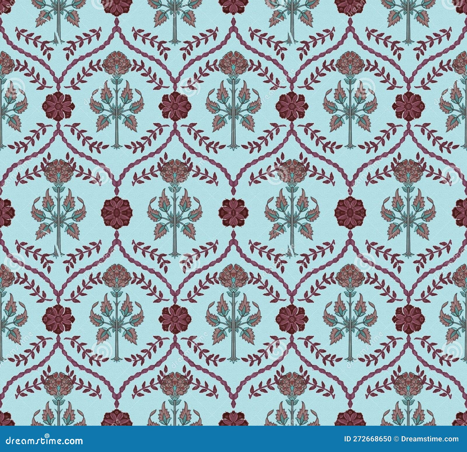 Mughal Pattern Geometric Background Stock Illustration - Illustration ...