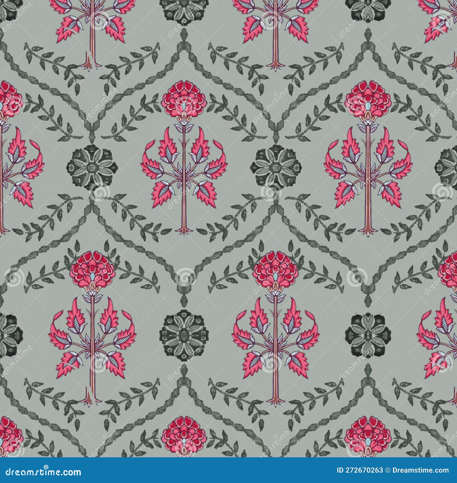 Mughal Pattern Geometric Background Stock Illustration - Illustration ...