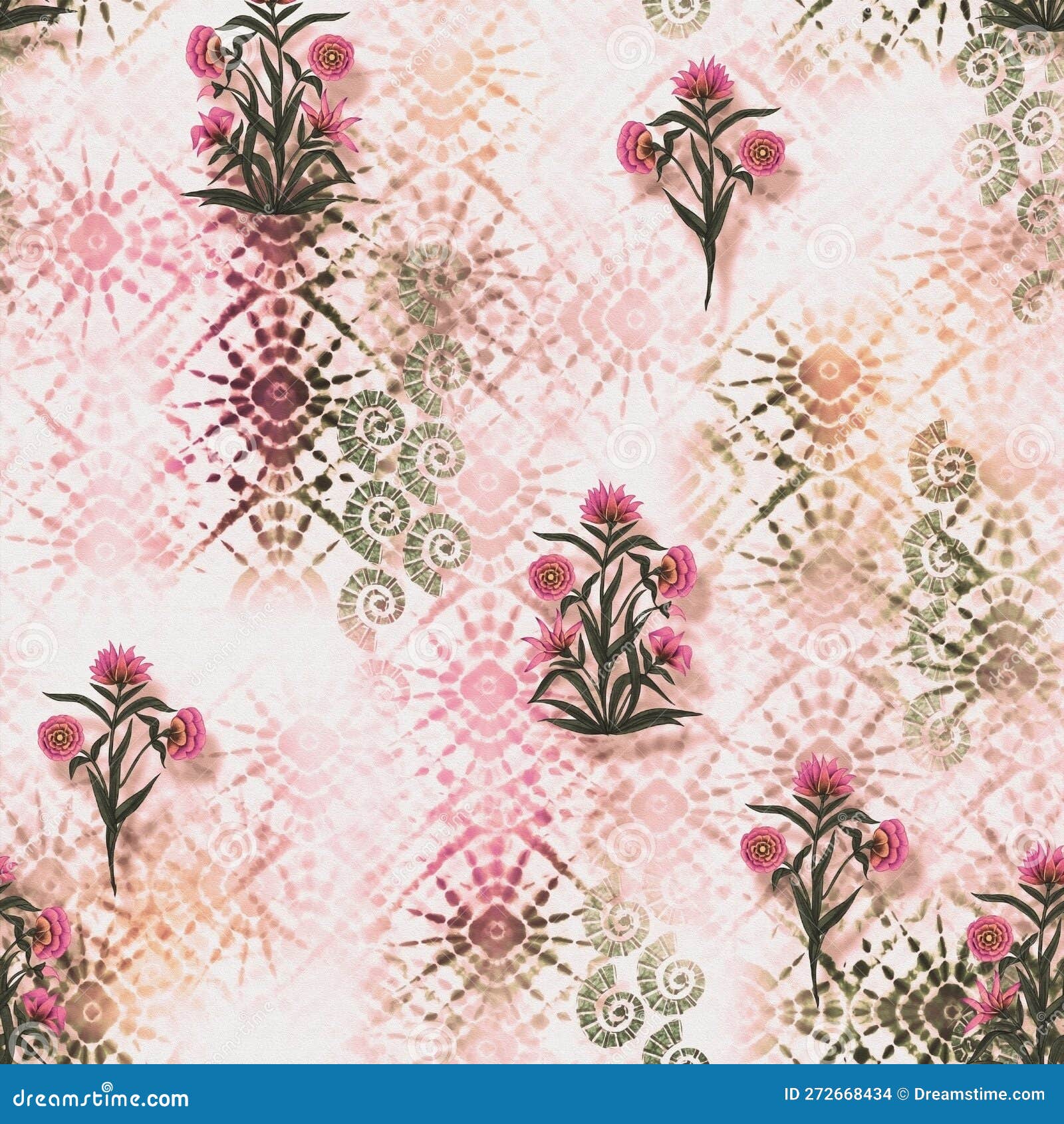 Mughal Pattern Geometric Background Stock Illustration - Illustration ...