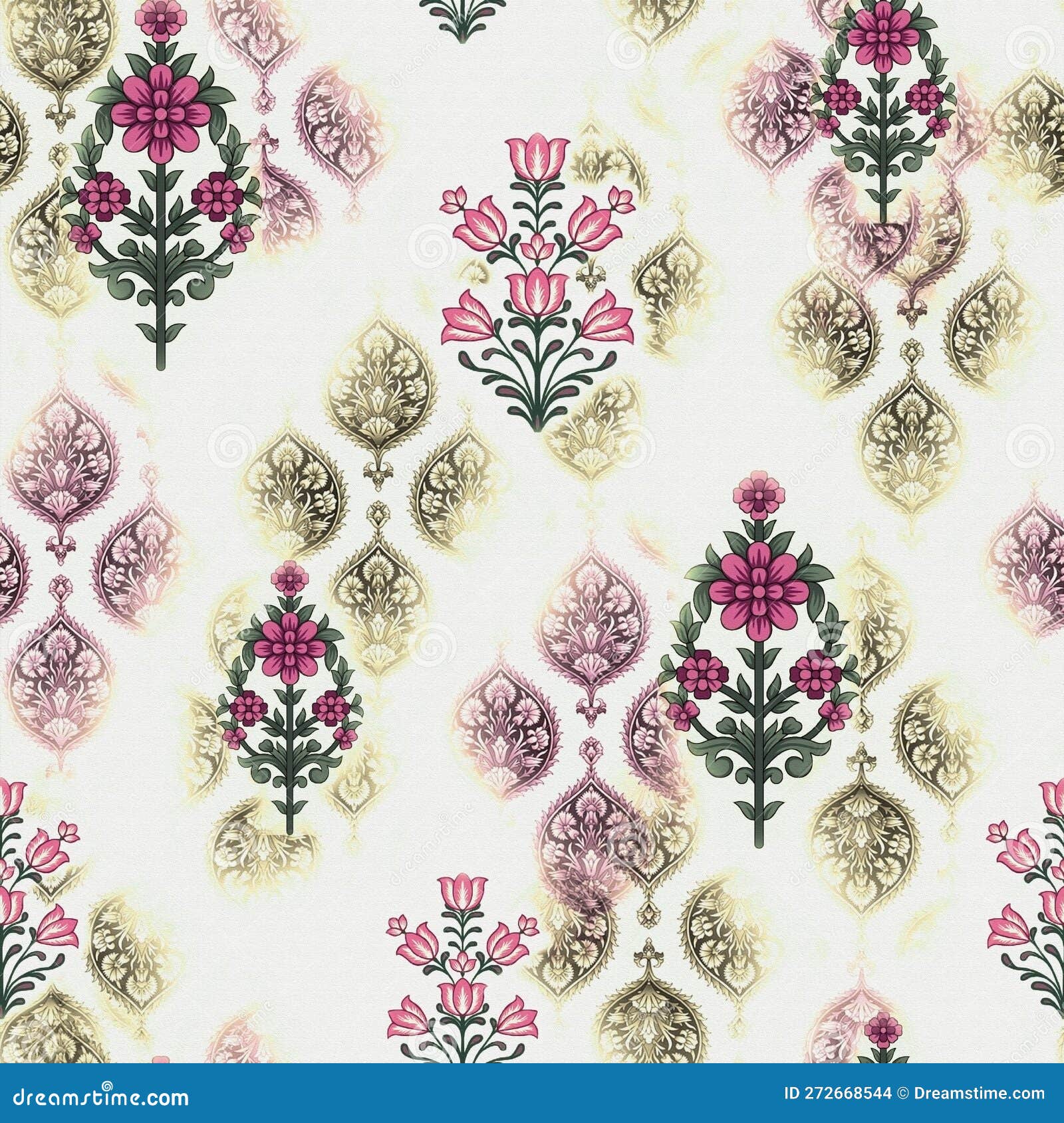 Mughal Pattern Geometric Background Stock Illustration - Illustration ...