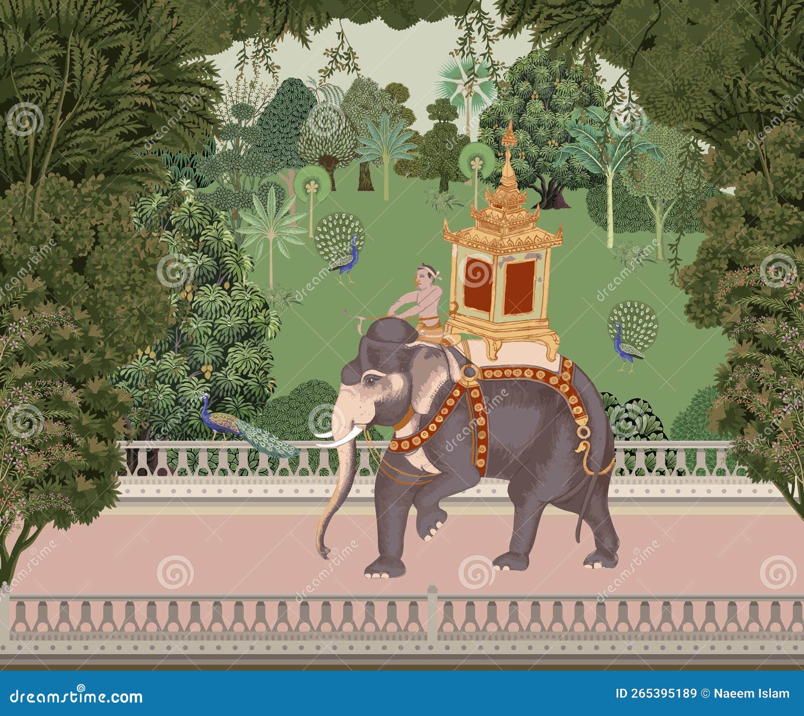 Traditional Mughal Motif Frame, Border Vector Art For Your Picture ...