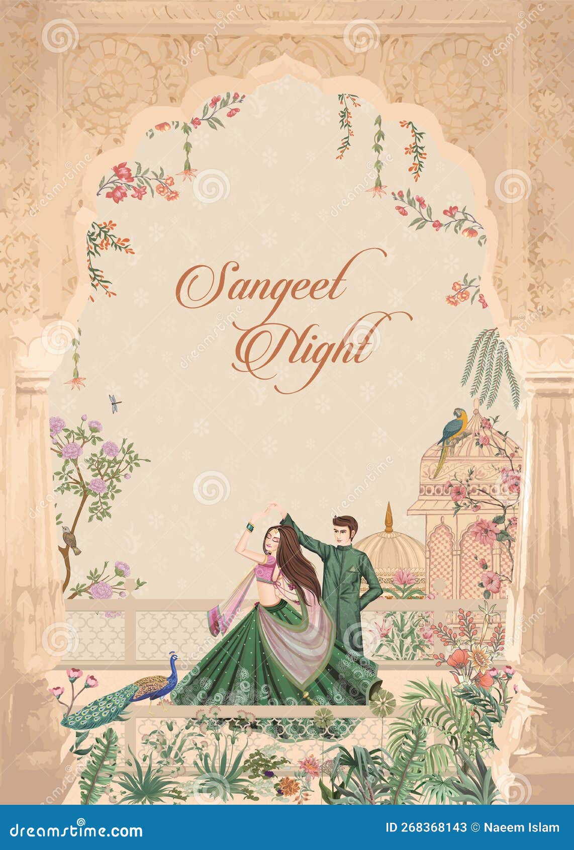 Mughal Wedding Invitation Card. Sangeet Night Invitation Card Design ... Mughal Wedding Invitation Card. Sangeet Night Invitation Card Design ...