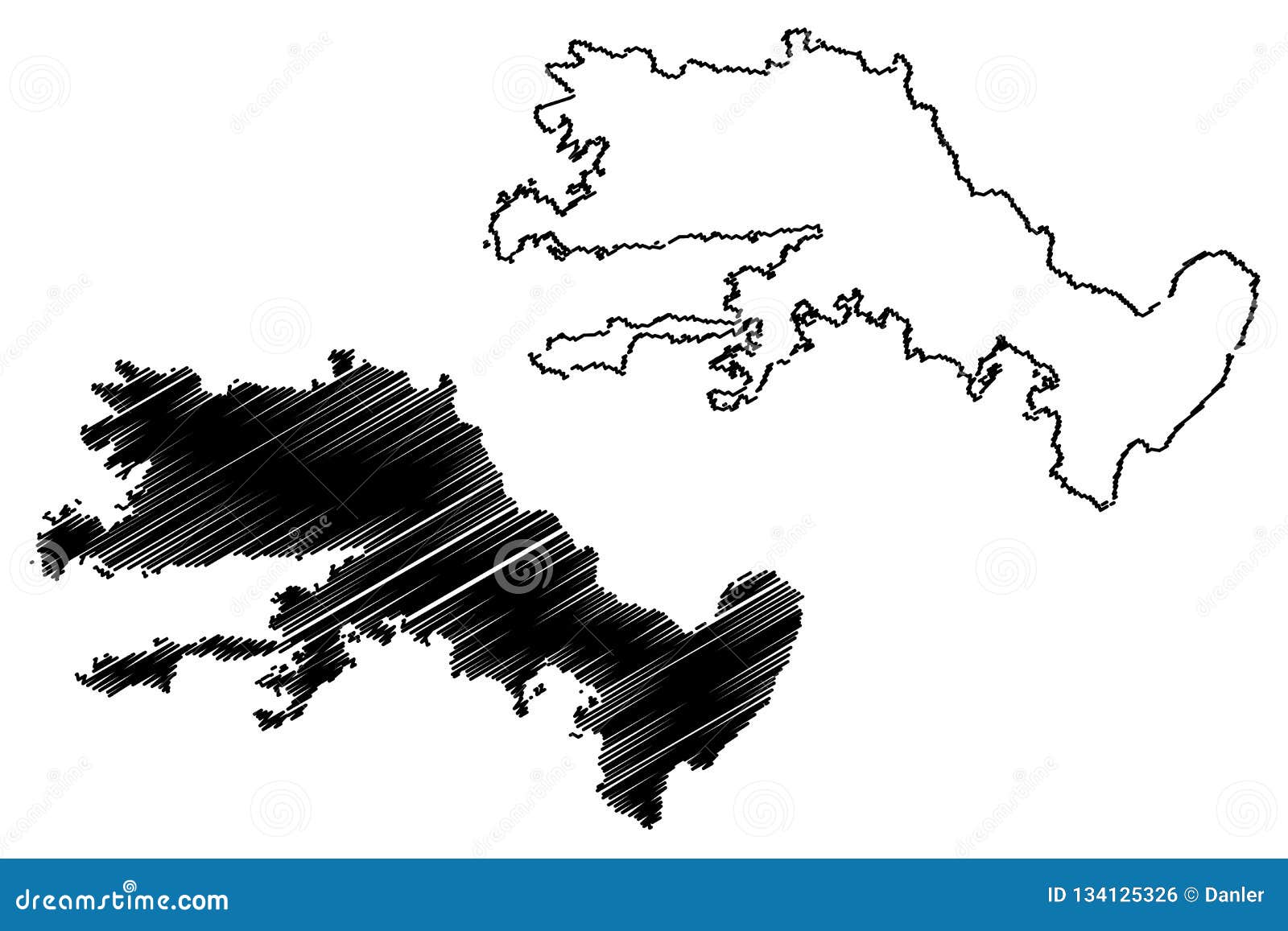 Mugla map vector stock vector. Illustration of asia - 134125326
