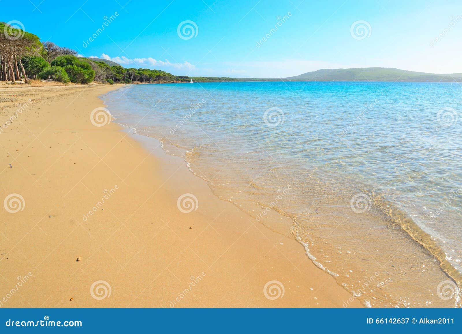 Mugoni Beach on a Clear Day Stock Image - Image of seascape, green ...