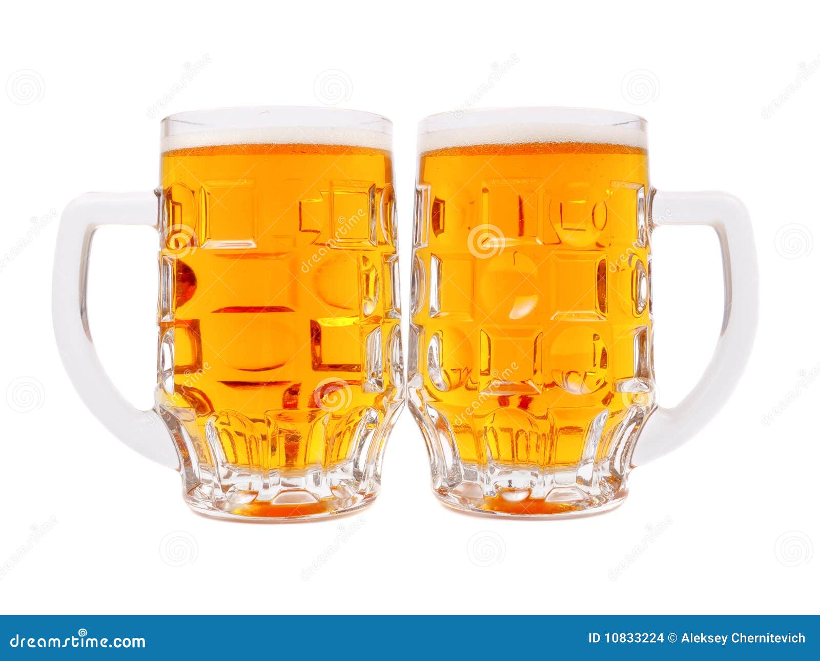 A Mugs of Beer Closeup View Stock Photo - Image of froth, single: 10833224