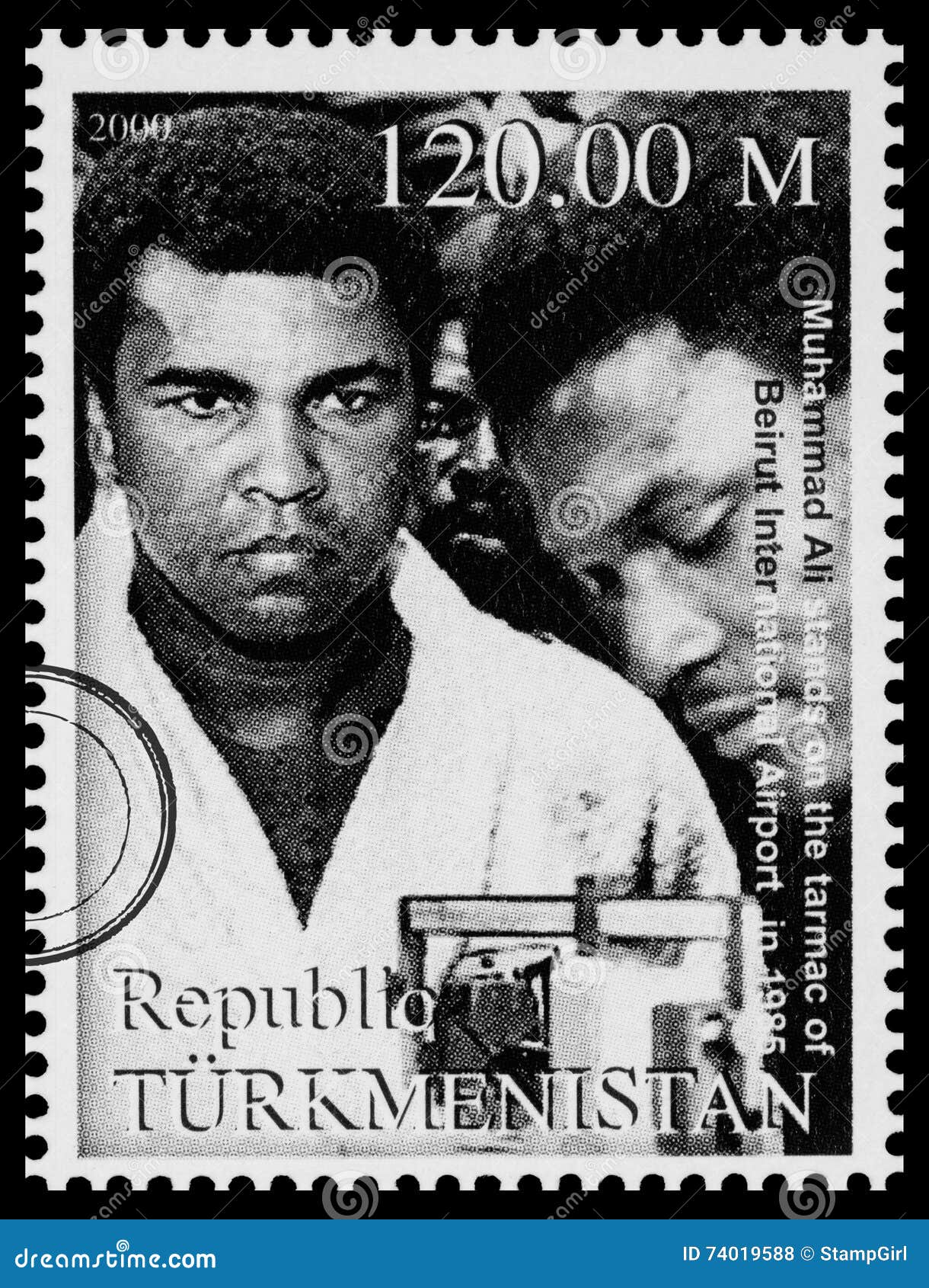 Muhammad Ali Postage Stamp redaktionelles stockfoto. Bild von luftpost ...