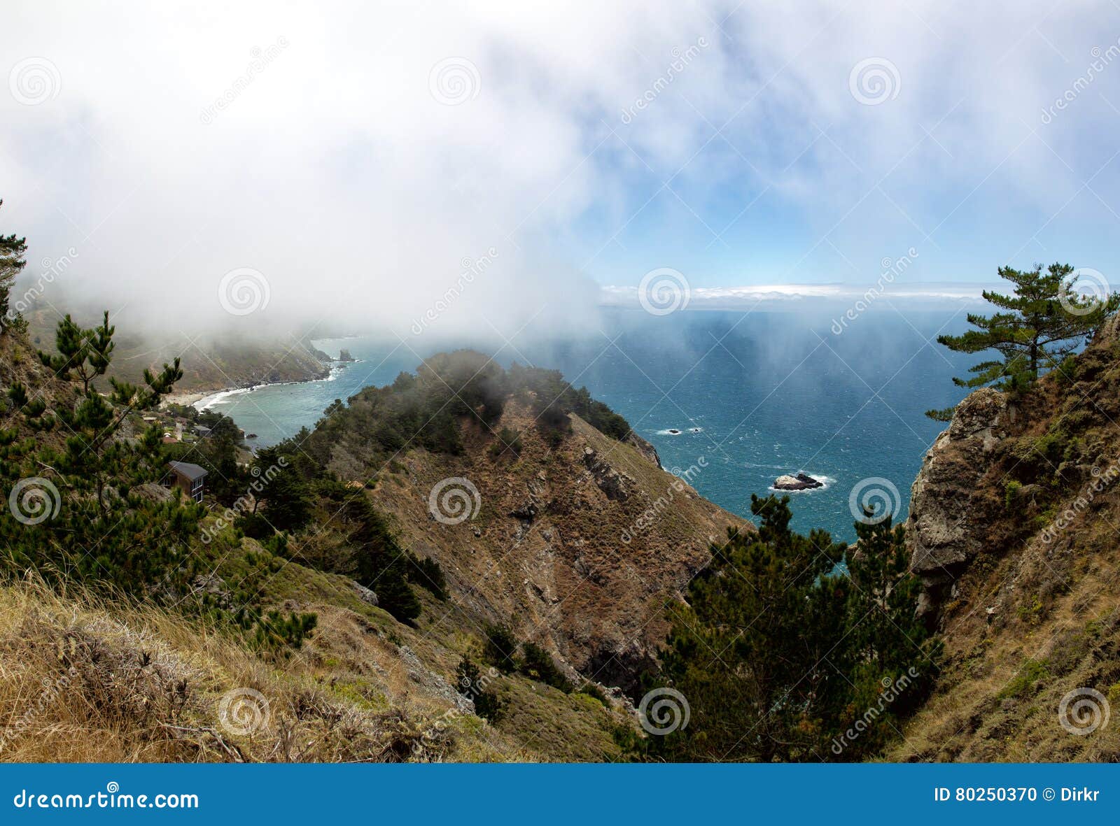 Muir Beach Overlook foto de archivo. Imagen de francisco - 80250370