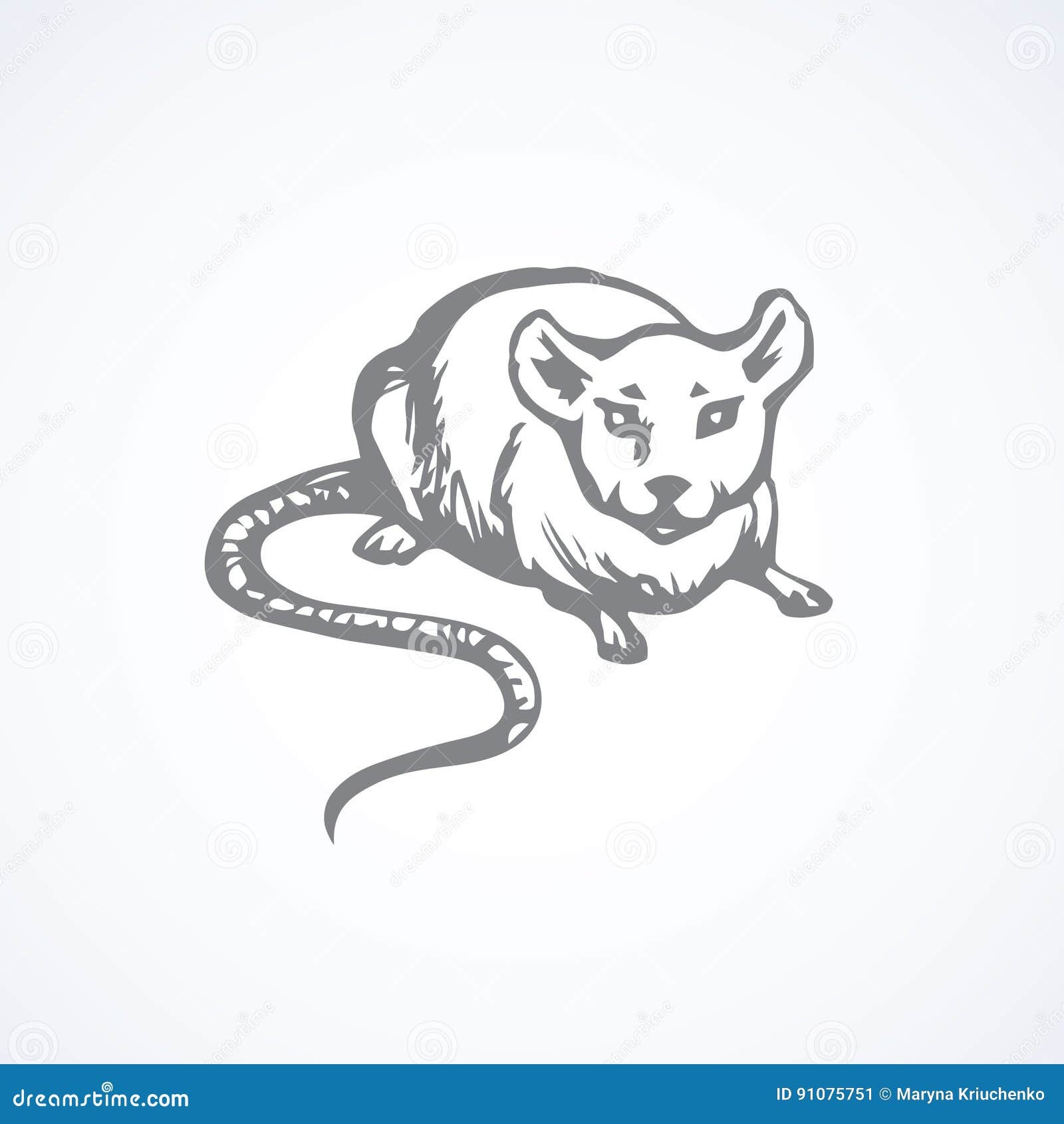 Muis Vector tekening vector illustratie. Illustration of dier - 91075751