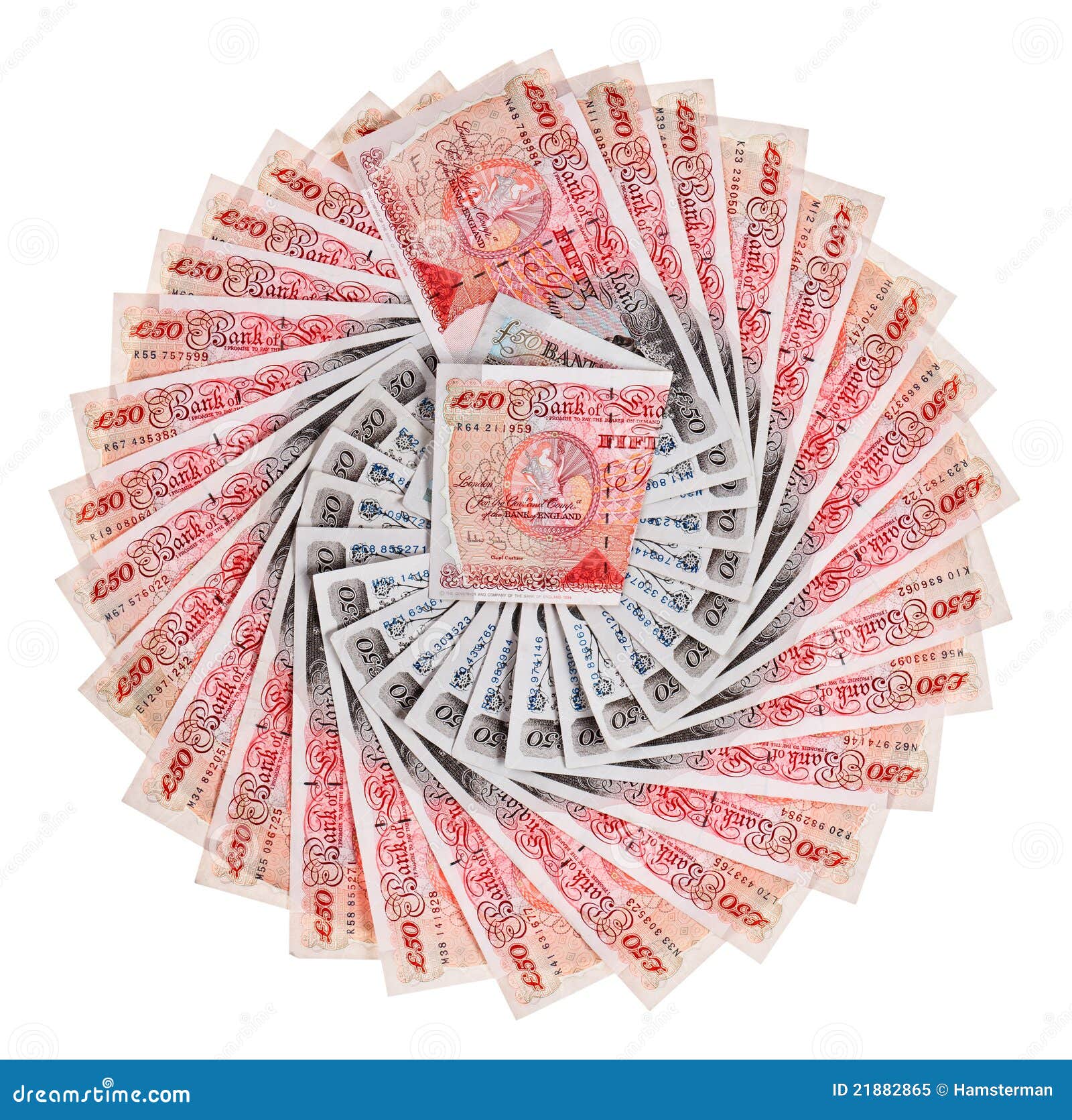 Muitas 50 Notas De Banco De Libra Esterlina, Isoladas Imagem Editorial ...