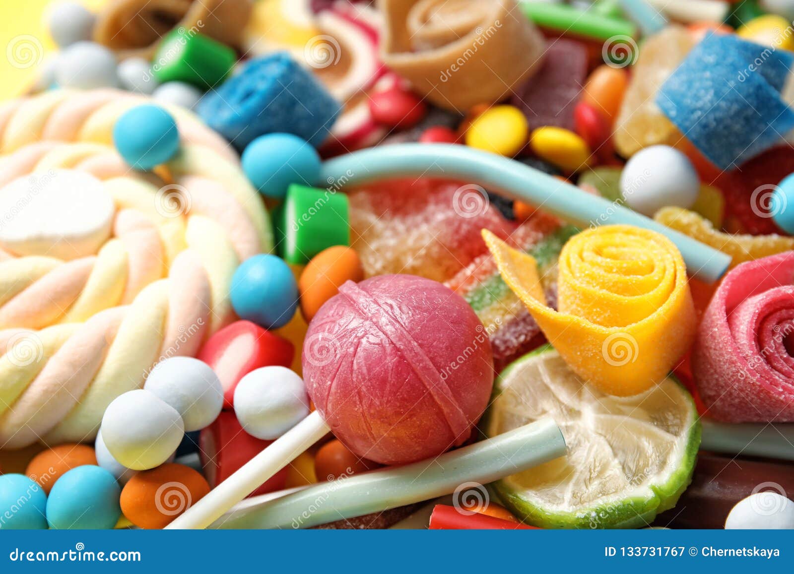 Muitos Doces Saborosos Diferentes Como O Fundo Imagem de Stock - Imagem ...