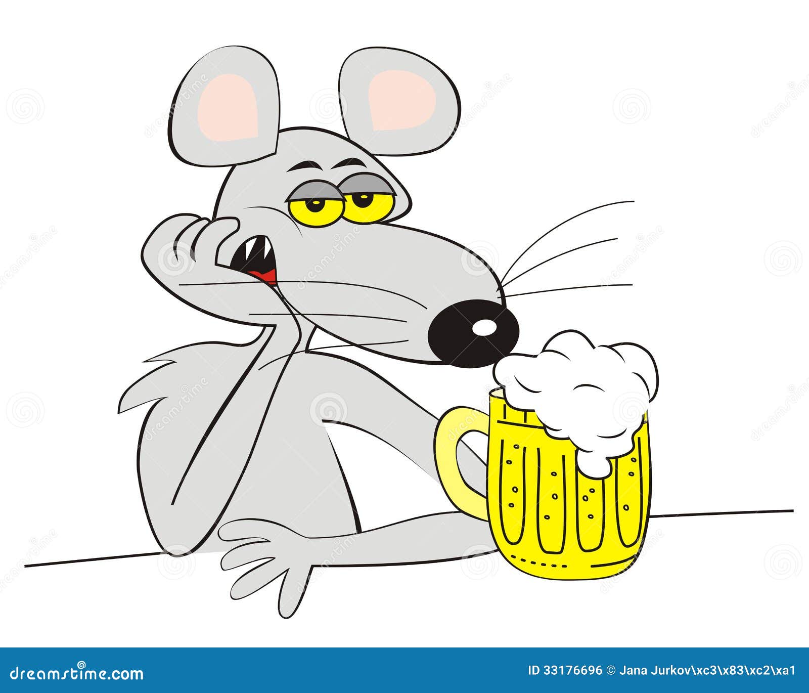 Muizen en bier vector illustratie. Illustration of gedronken - 33176696