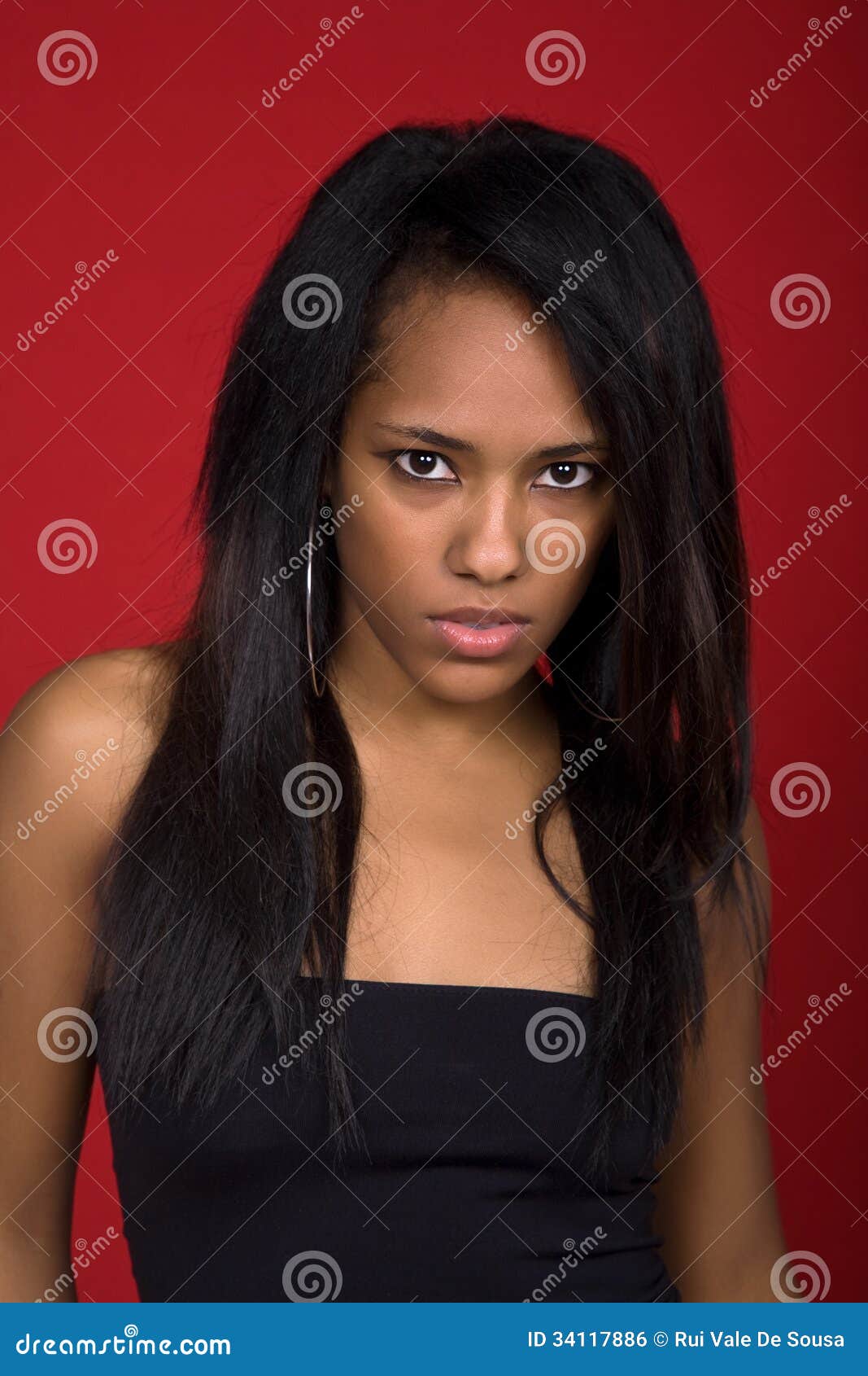 Mujer foto de archivo. Imagen de afro, puro, retrato - 34117886