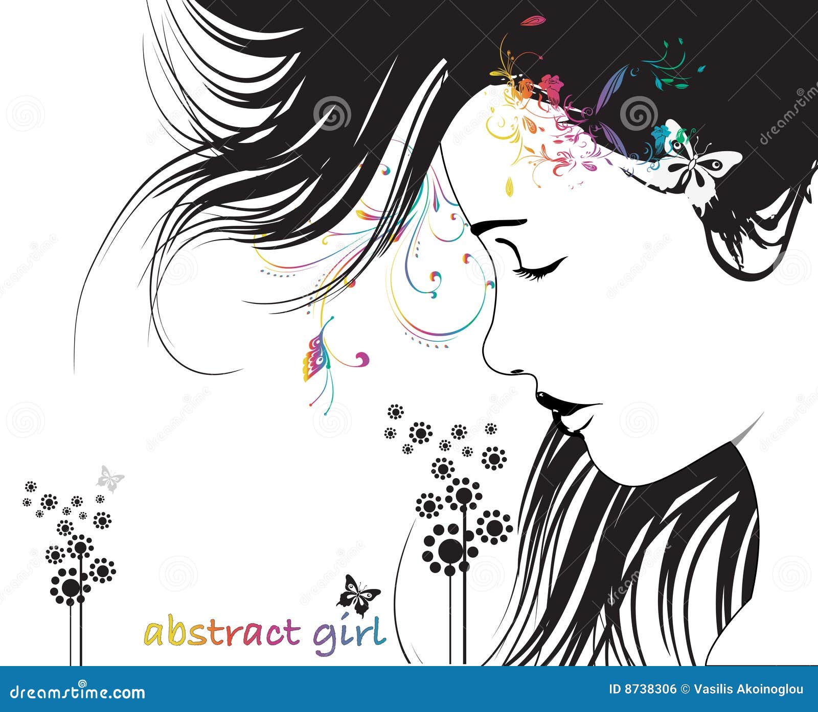 Mujer Abstracta Del Resorte Ilustración del Vector - Ilustración de ...