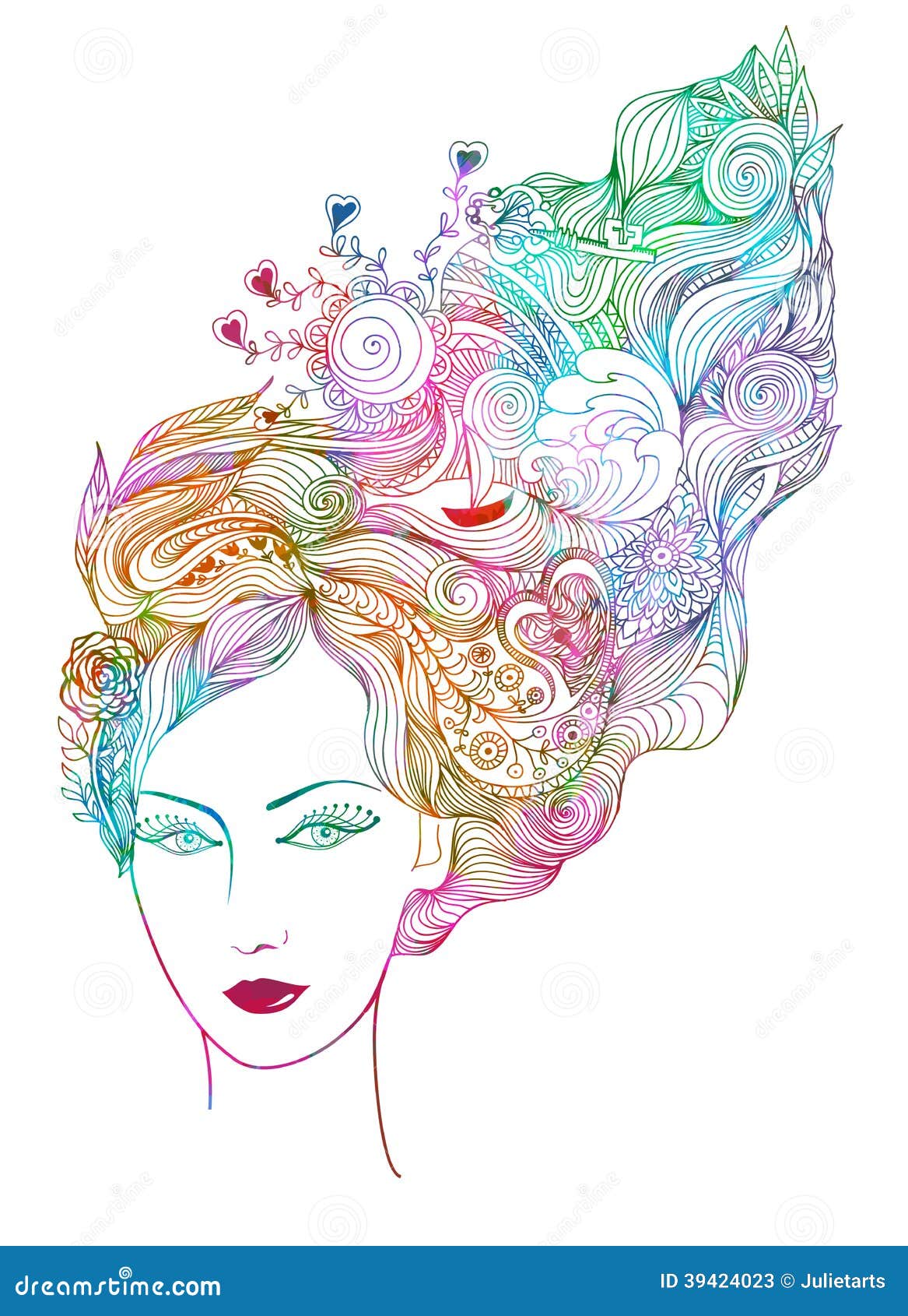 Mujer Abstracta. Ejemplo Del Vector, EPS 10 Ilustración del Vector ...