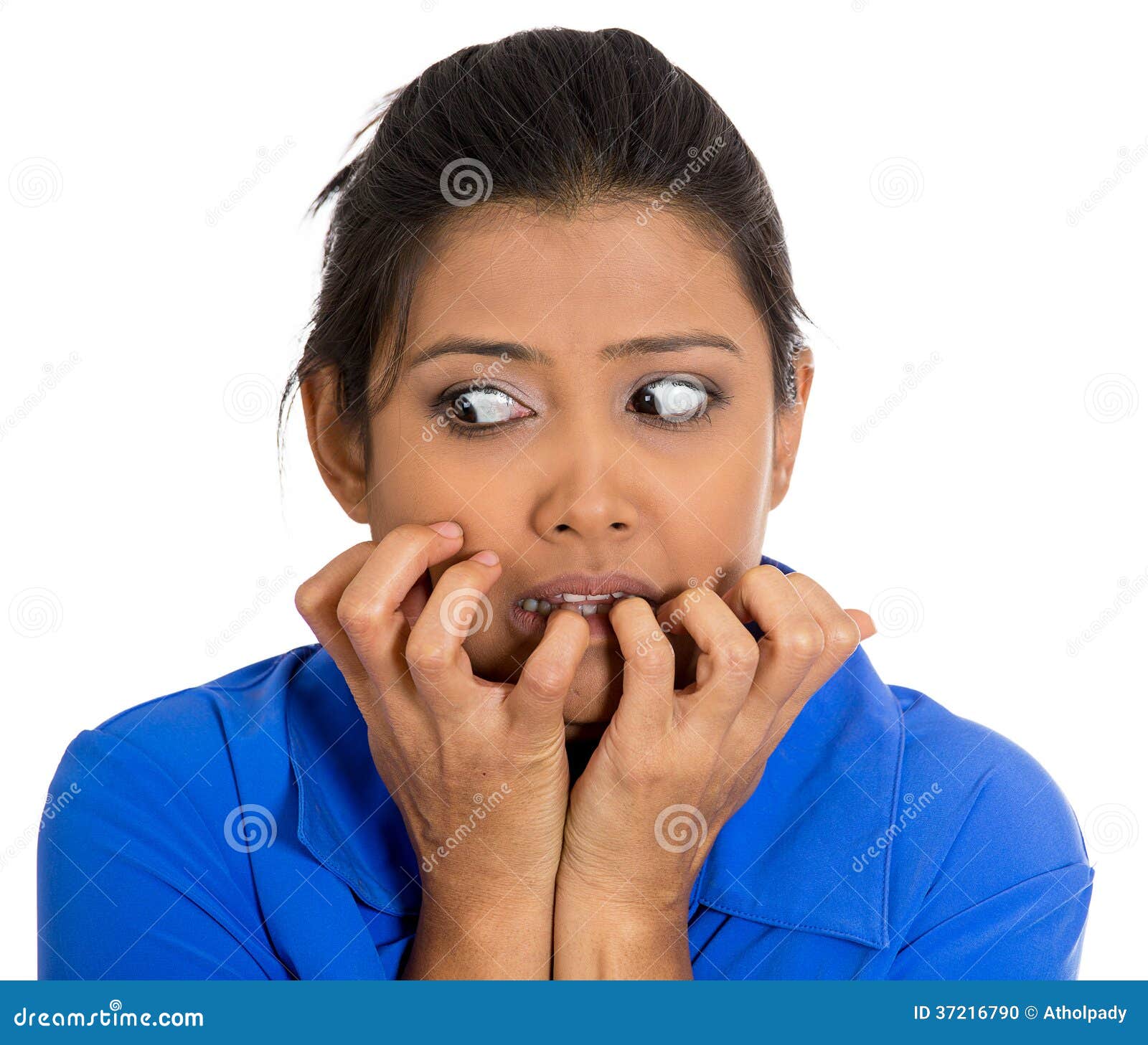 Mujer ansiosa foto de archivo. Imagen de paranoico, hembra - 37216790