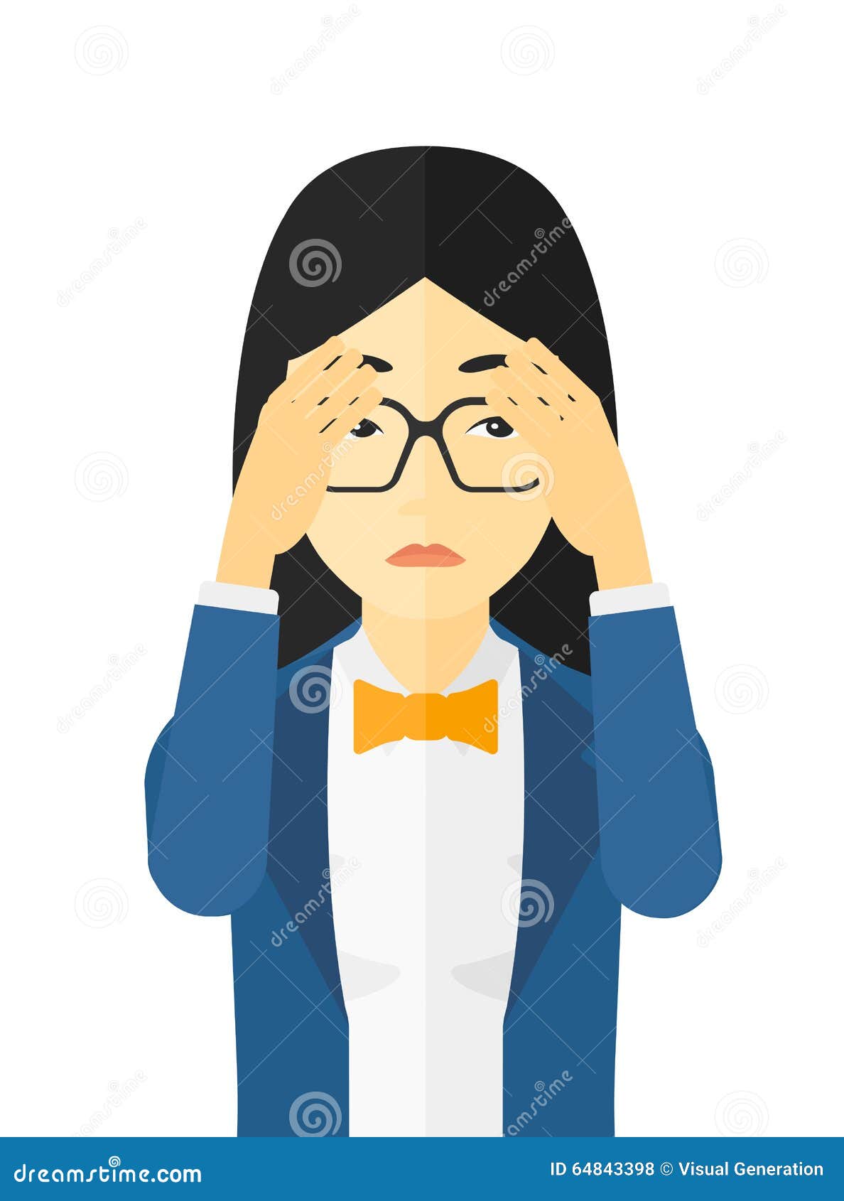 Mujer Arrepentida Que Agarra Su Cabeza Ilustración del Vector ...