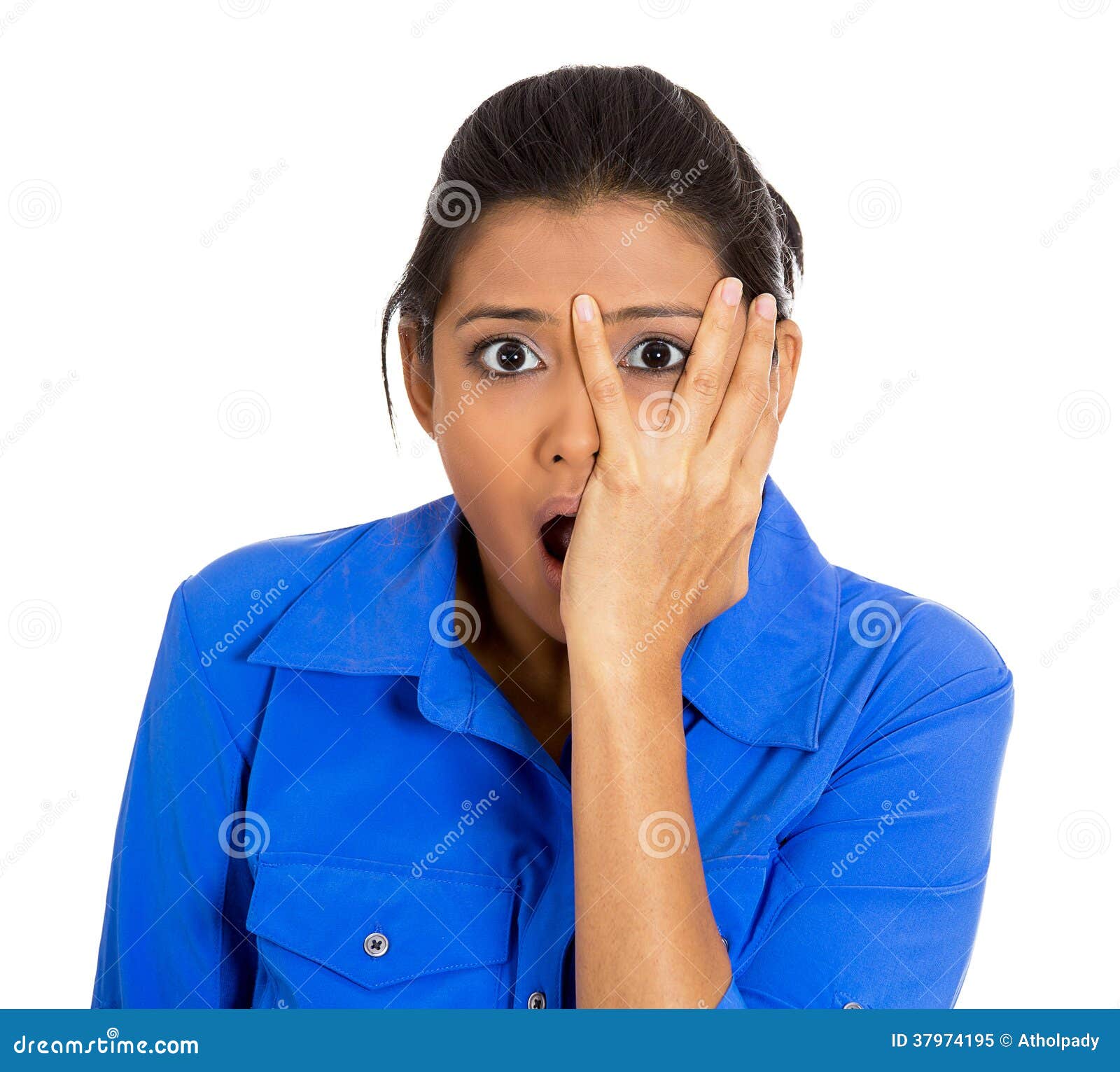 Mujer asustada imagen de archivo. Imagen de incomodado - 37974195