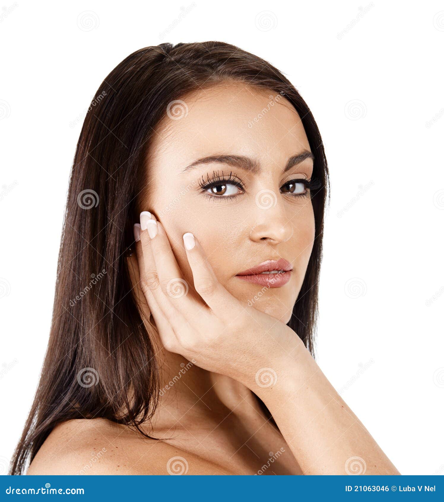 Mujer bronceada hermosa foto de archivo. Imagen de italiano - 21063046