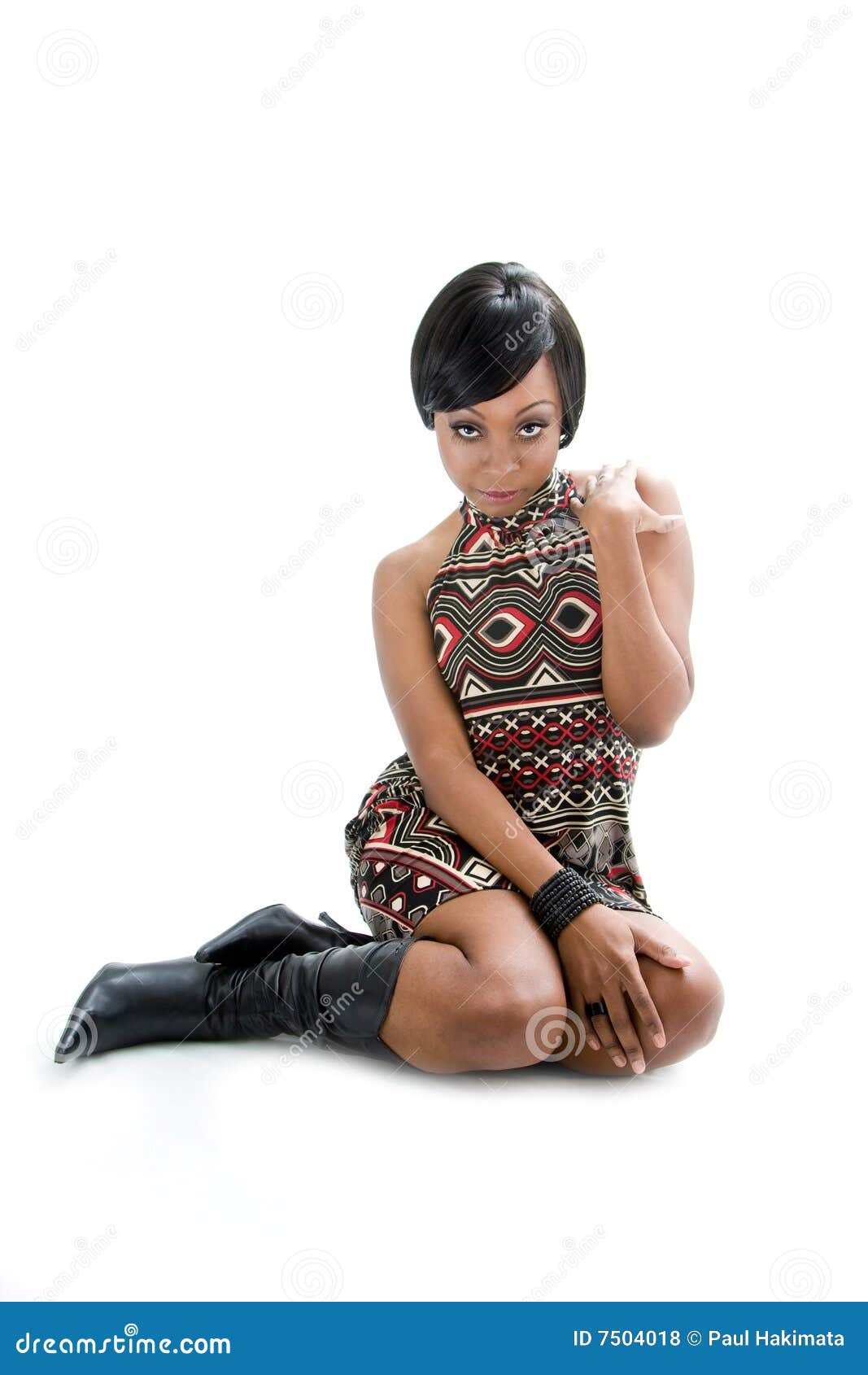 Mujer cobarde 70s foto de archivo. Imagen de negro, blanco - 7504018