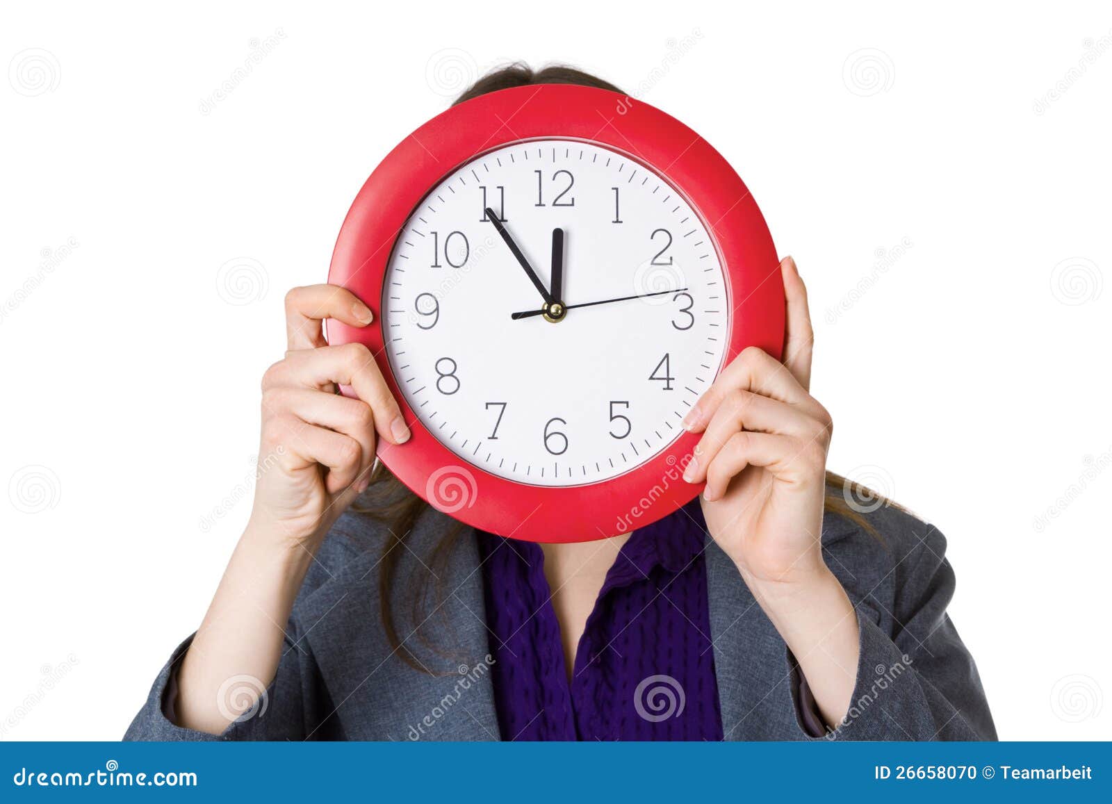 Mujer con el reloj foto de archivo. Imagen de oficina - 26658070