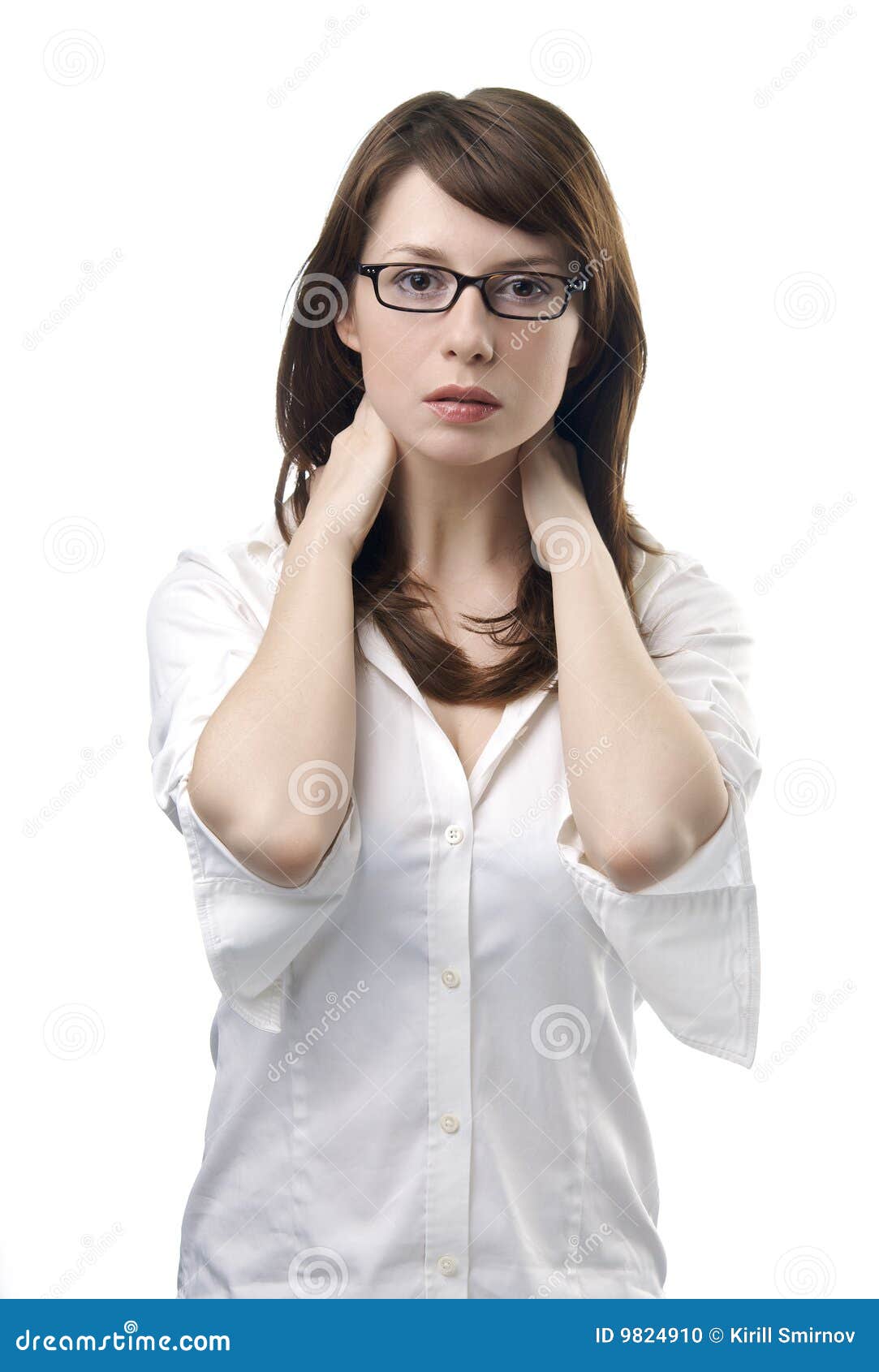 Mujer con las lentes foto de archivo. Imagen de moderno - 9824910