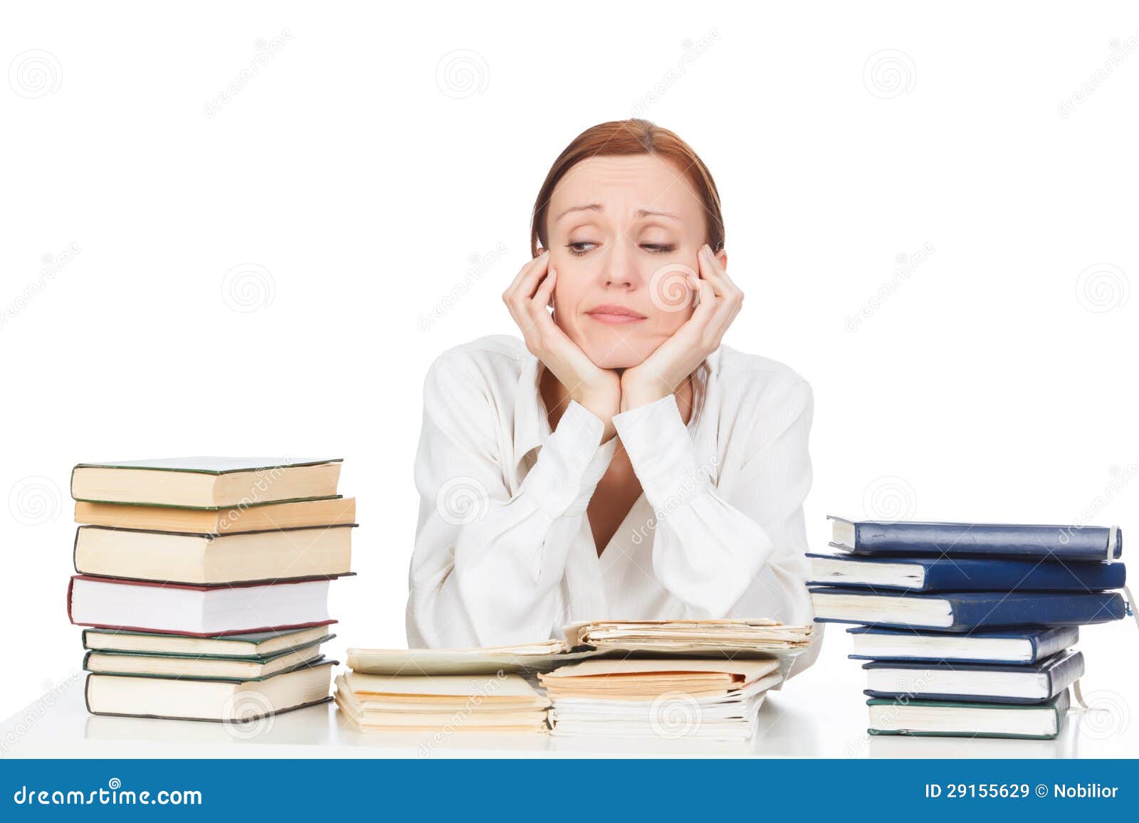 Mujer con los libros imagen de archivo. Imagen de fondo - 29155629