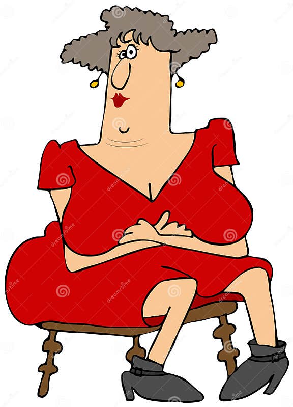 Mujer Con Los Pechos Grandes Stock De Ilustración Ilustración De Cruzado Pecho 37617712