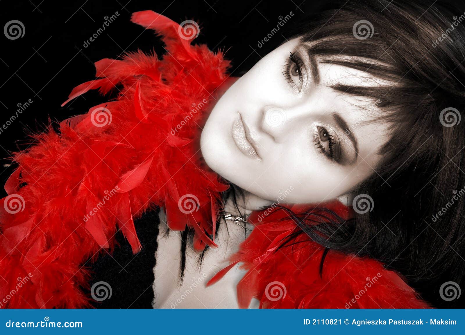 Mujer con penachos imagen de archivo. Imagen de feminidad - 2110821