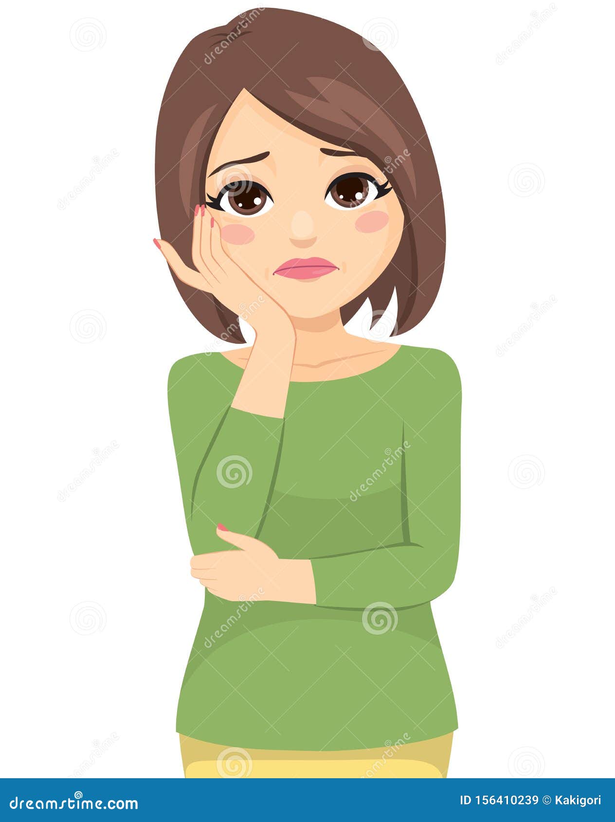 Mujer De Edad Media Preocupada Ilustración del Vector - Ilustración de ...