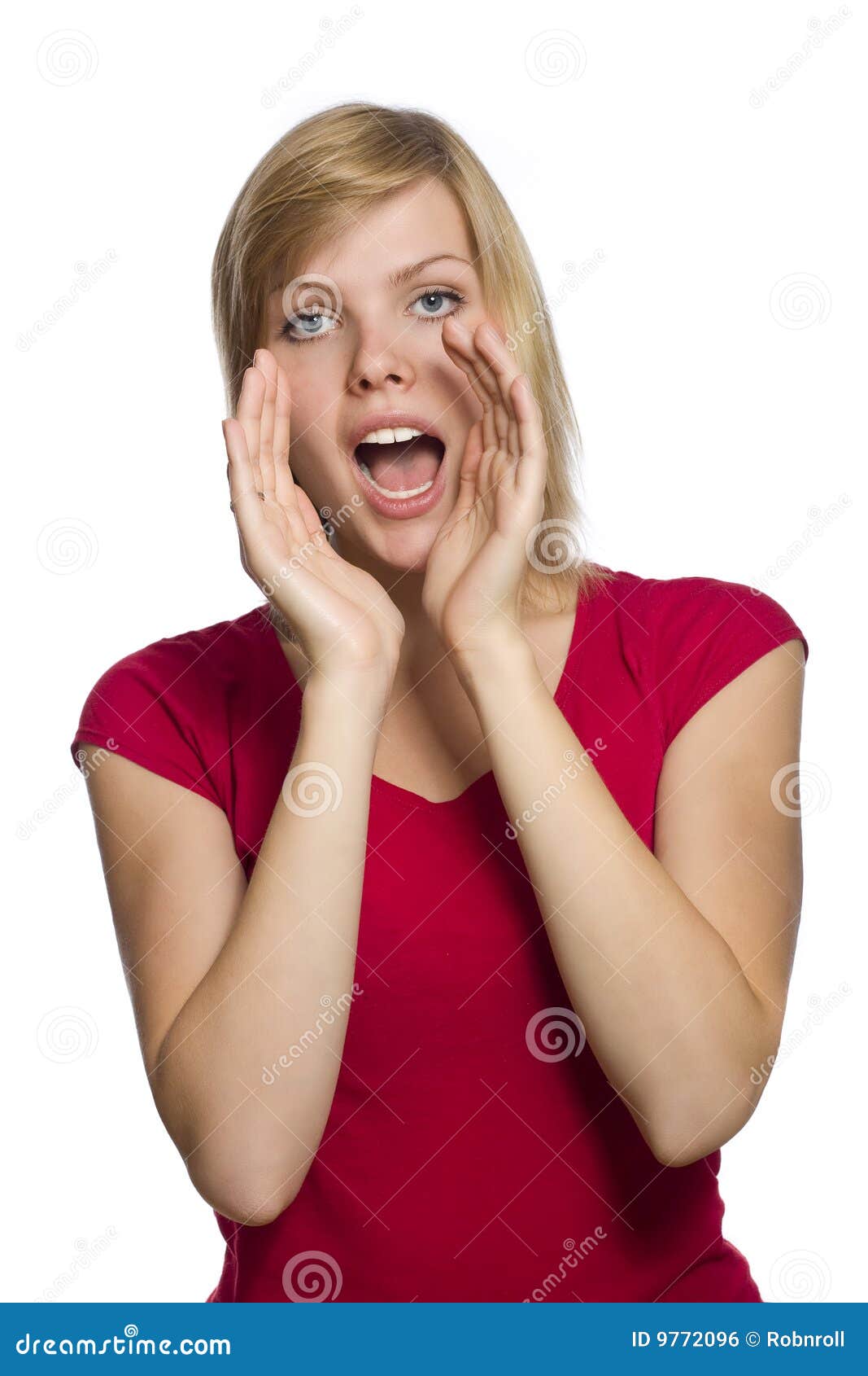 Mujer De Grito Joven Hermosa Foto de archivo - Imagen de grito, persona ...