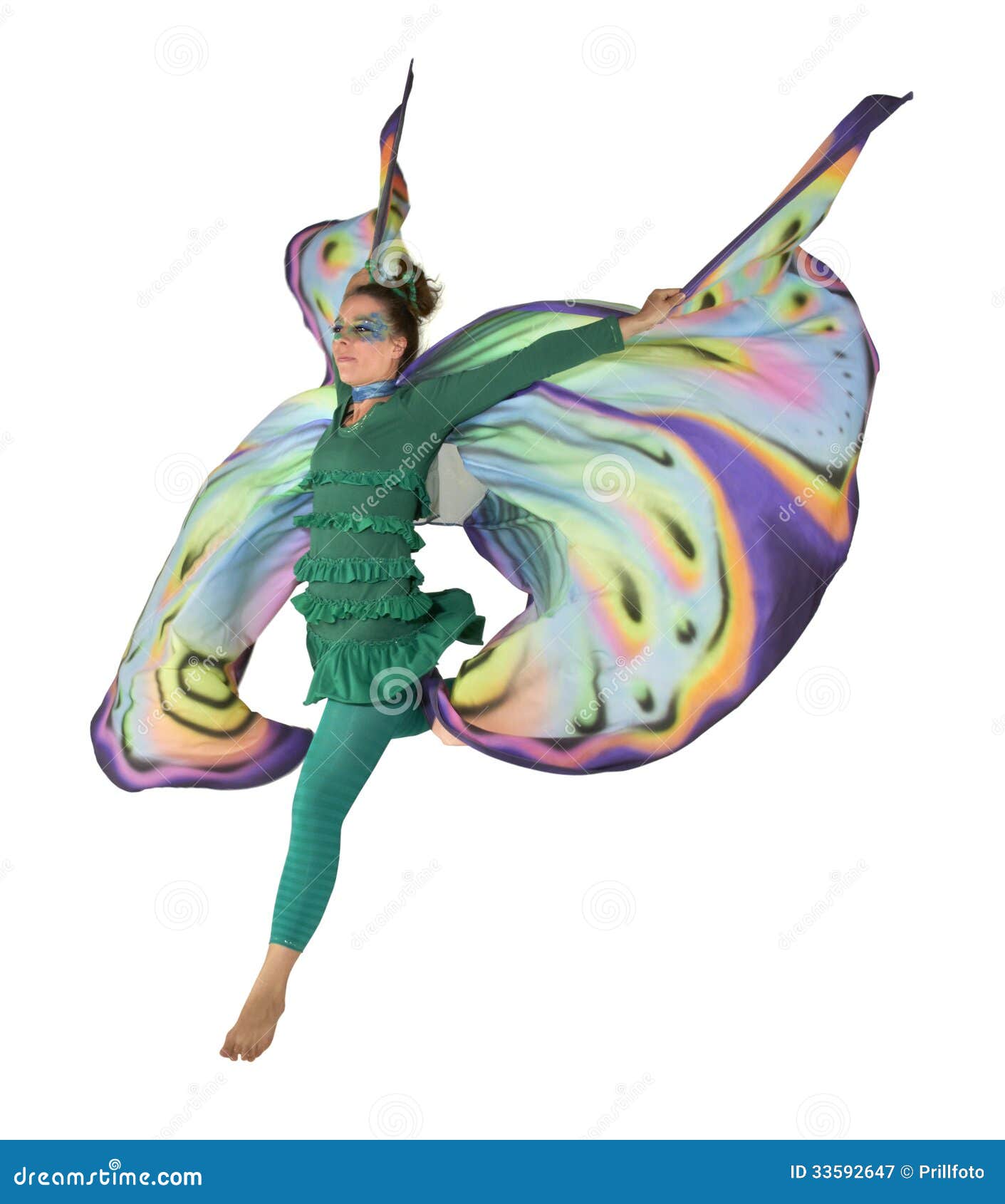 Mujer De La Mariposa Del Baile Imagen de archivo - Imagen de bailando ...