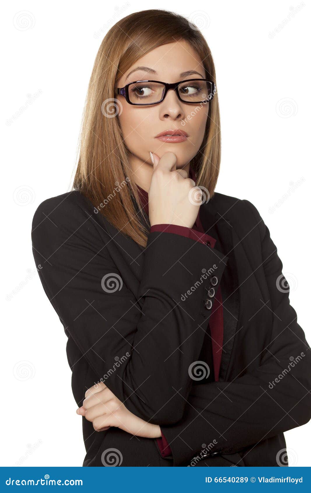 Mujer De Negocios Desconfiada Imagen de archivo - Imagen de duda ...