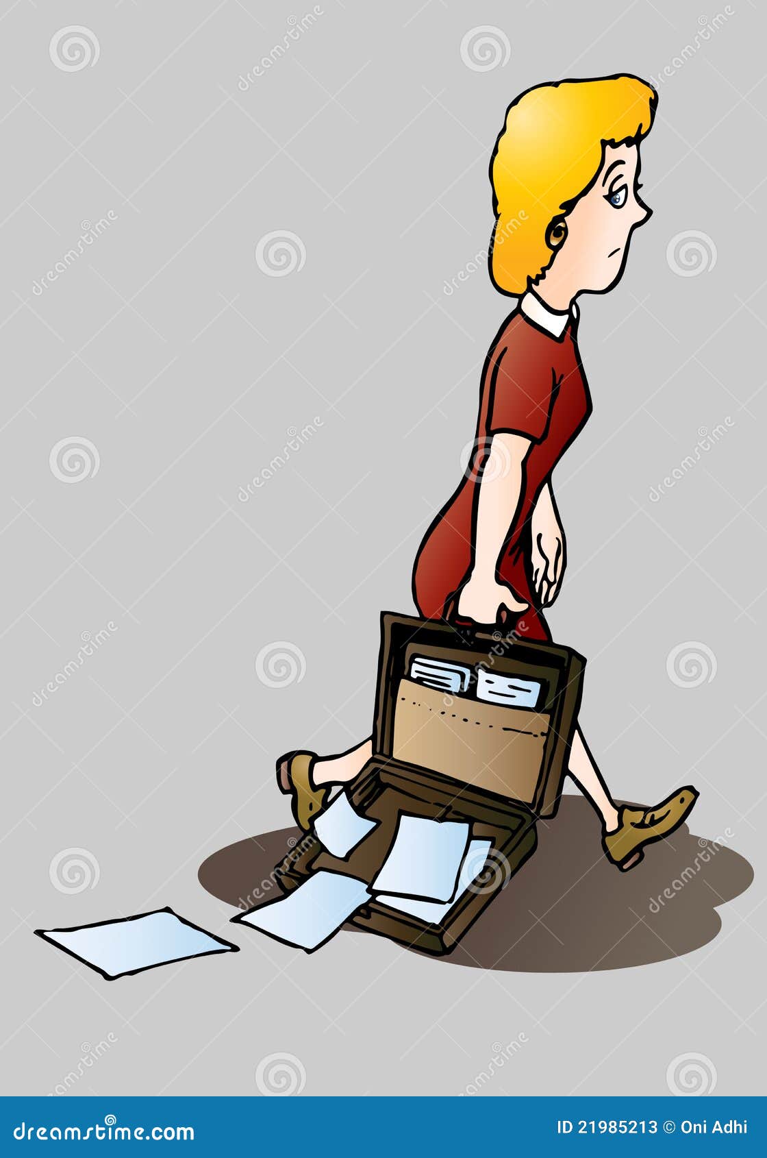 Mujer De Negocios Descuidada Stock de ilustración - Ilustración de ...