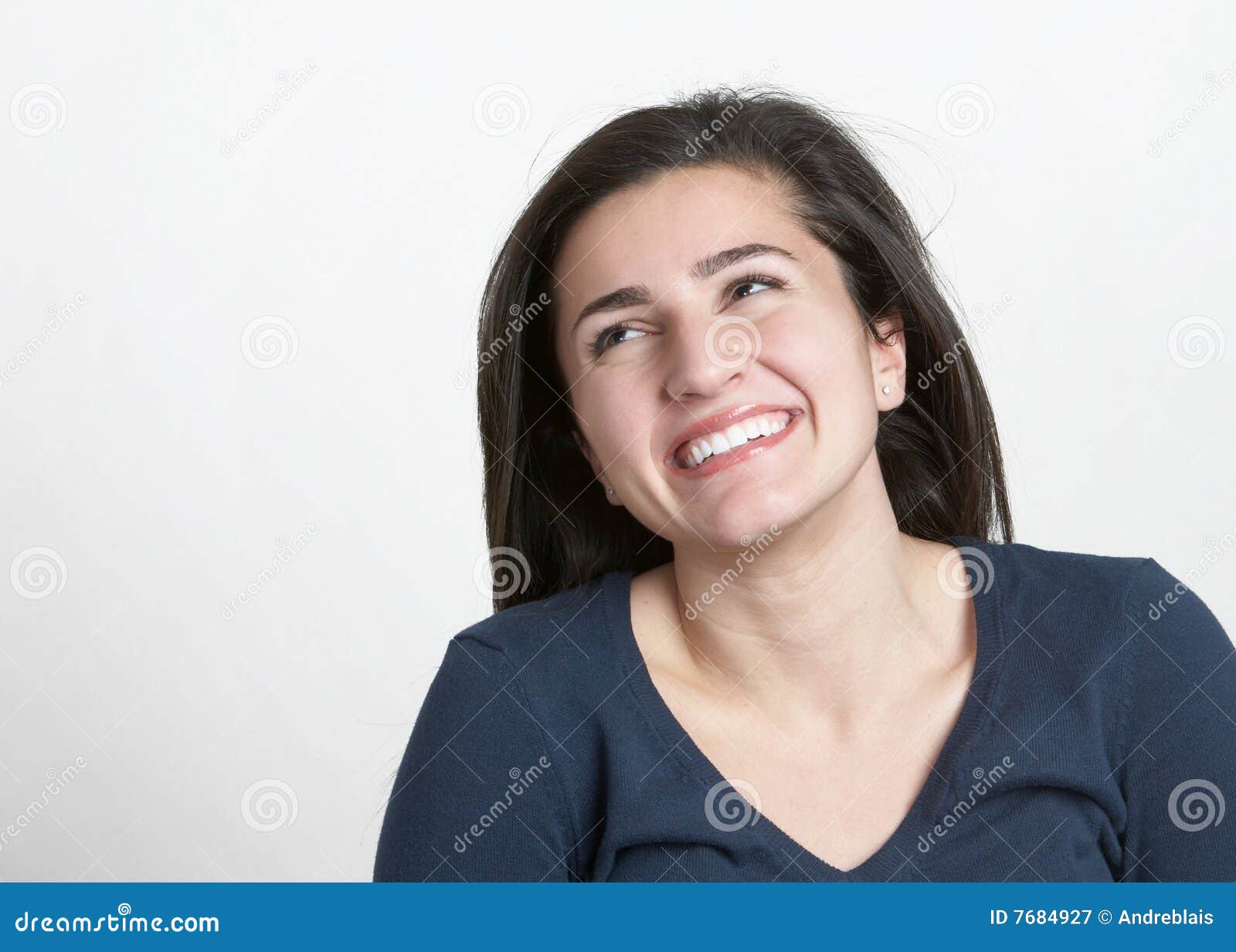 Mujer de risa imagen de archivo. Imagen de aislado, divertido - 7684927