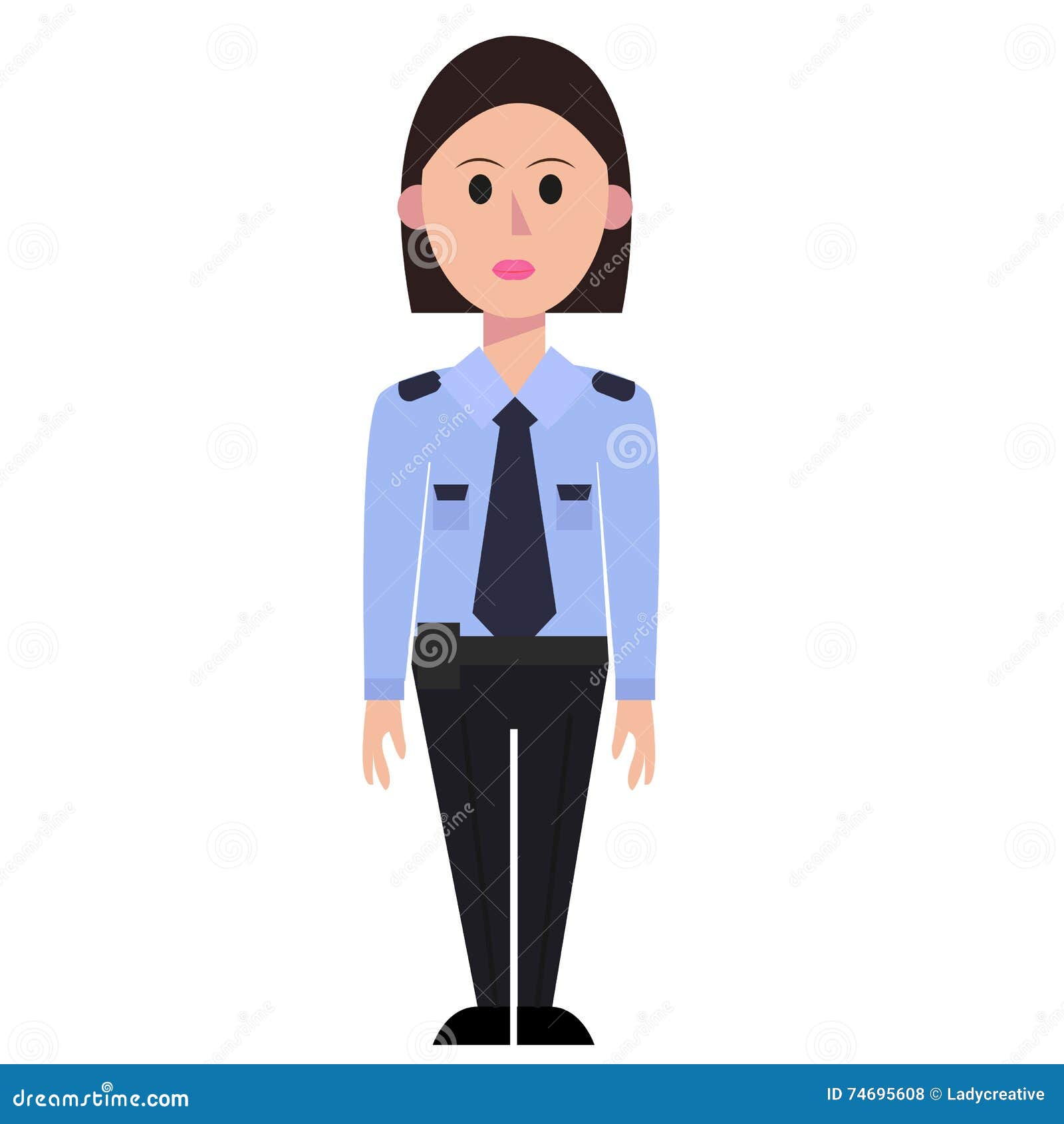 Mujer Del Guardia De Seguridad Ilustración del Vector - Ilustración de ...